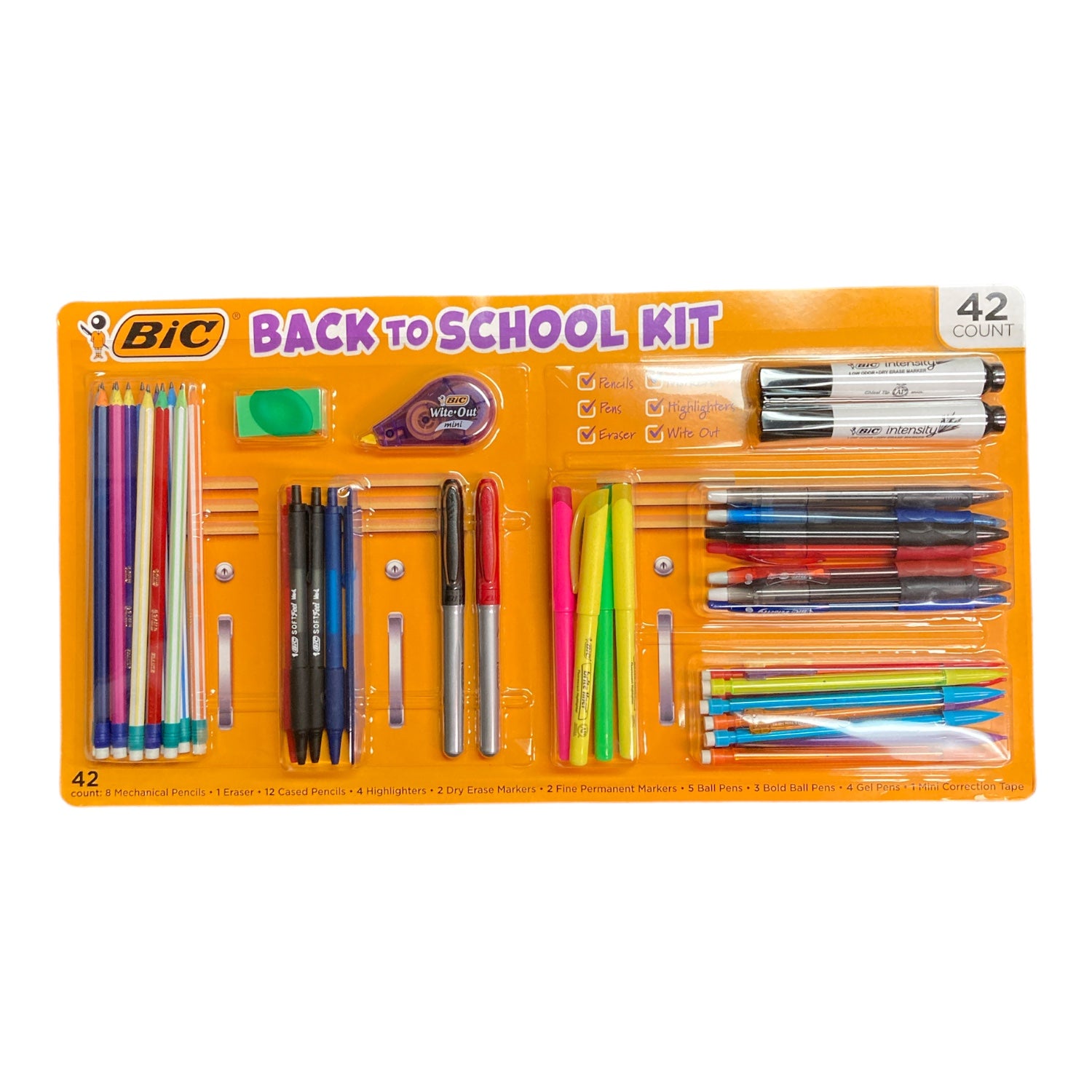 BIC Ultimate Back to School Kit Assorted School Supplies (42 Count ...