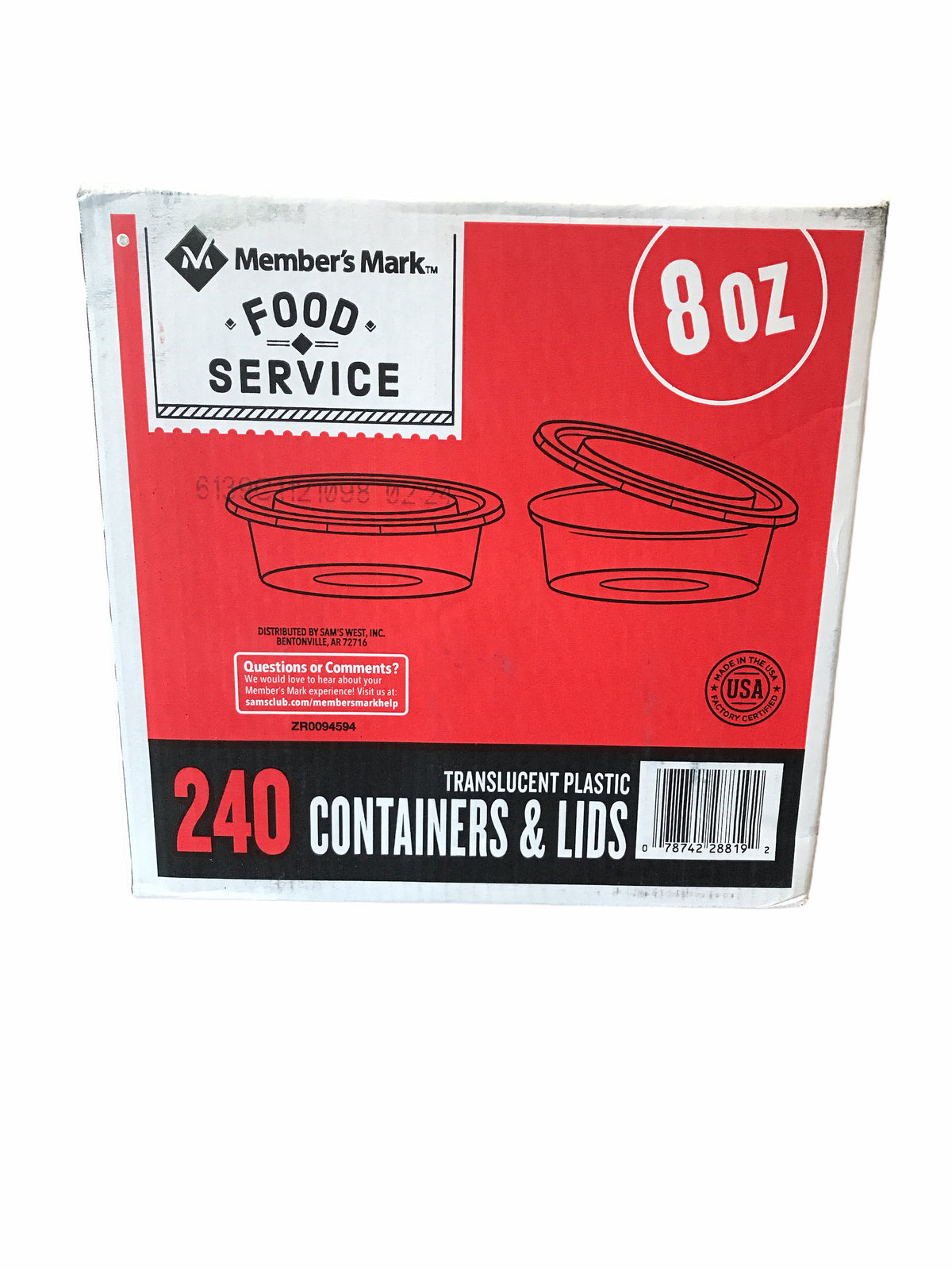Member's Mark Deli Container with Lid (8 oz., 240 ct.) — Ewirelessgear