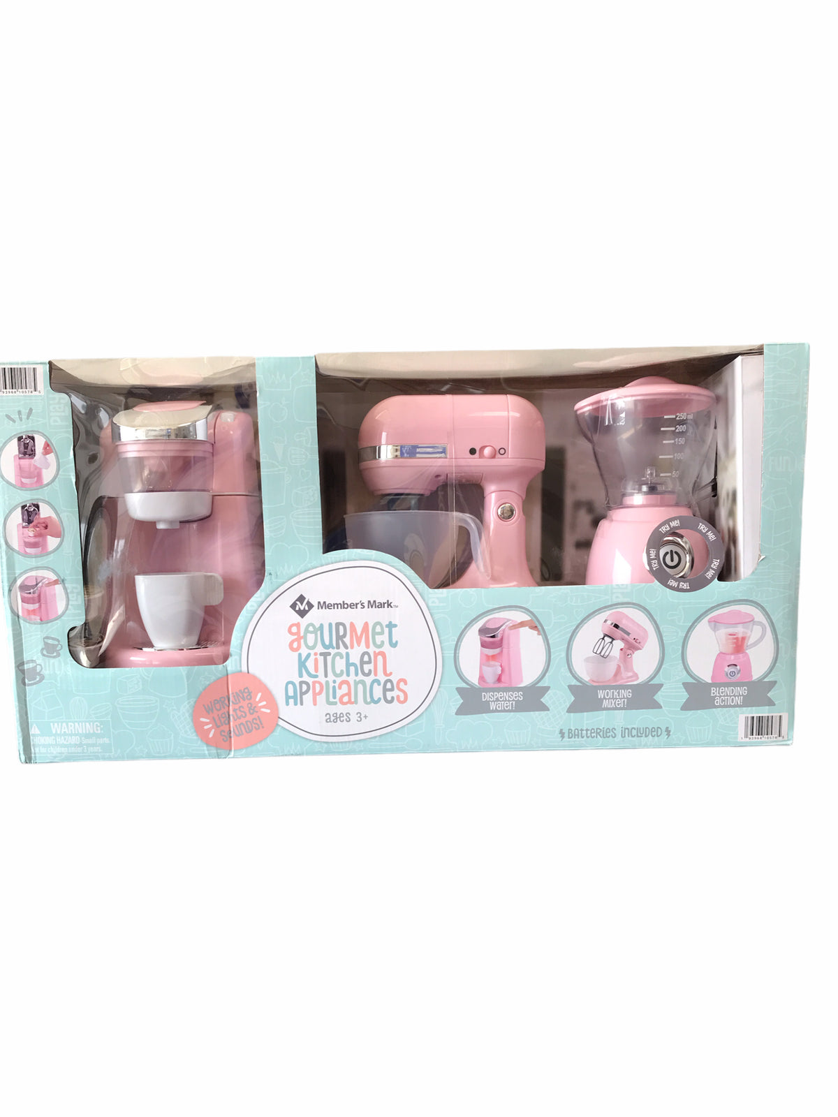 Member's Mark Gourmet Kitchen Appliance Playset for Kids, Pink ...
