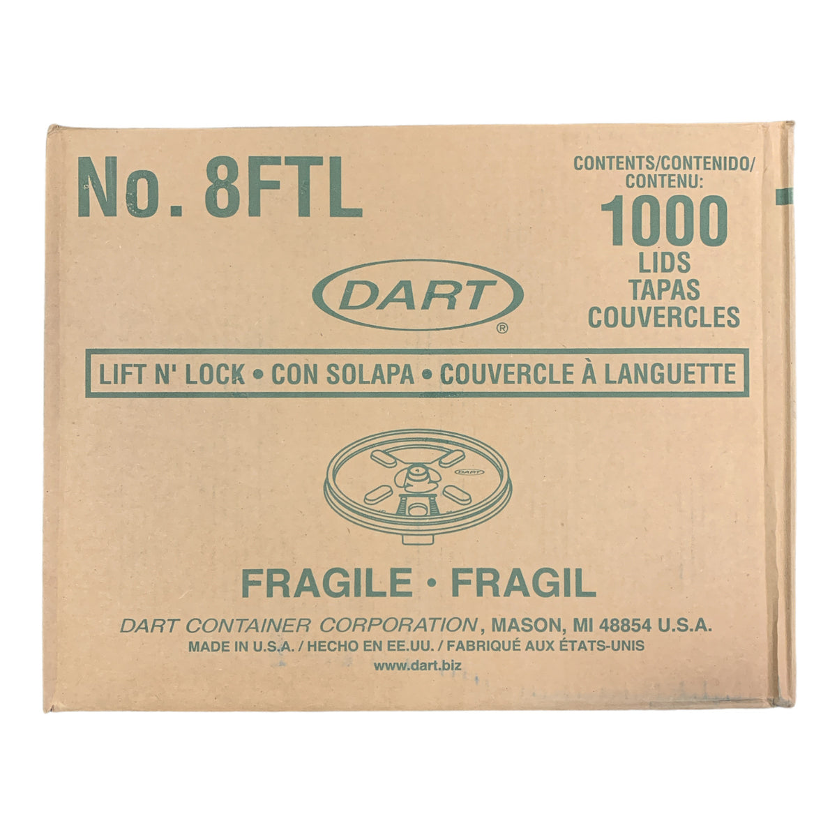 Dart Lift n' Lock Plastic Hot Cup Lids, 8FTL, 1000 Lids — Ewirelessgear