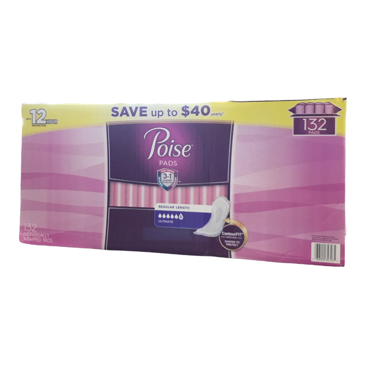 Poise Incontinence Pads, Ultimate Absorbency, Regular Length, 132 Coun ...