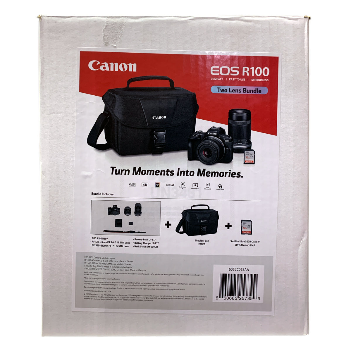 Canon EOS R100 2 Lens Kit with RF-S 18-45mm and RF-S 55-210mm and Carr ...