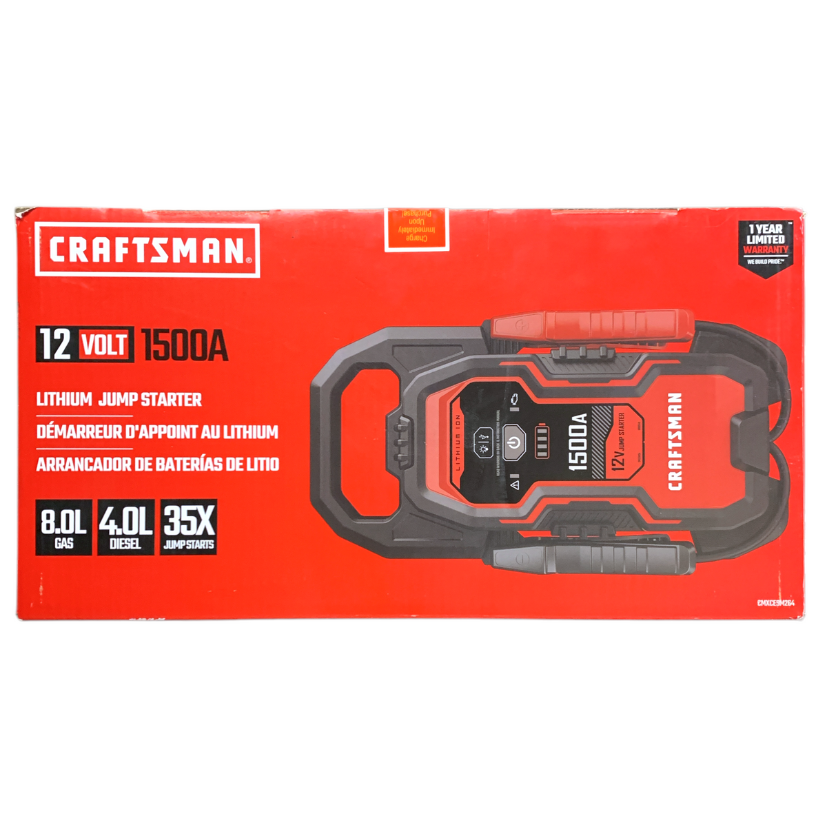CRAFTSMAN 1500A 12V MAX Lithium Jump Starter & Portable Power Pack (CM ...