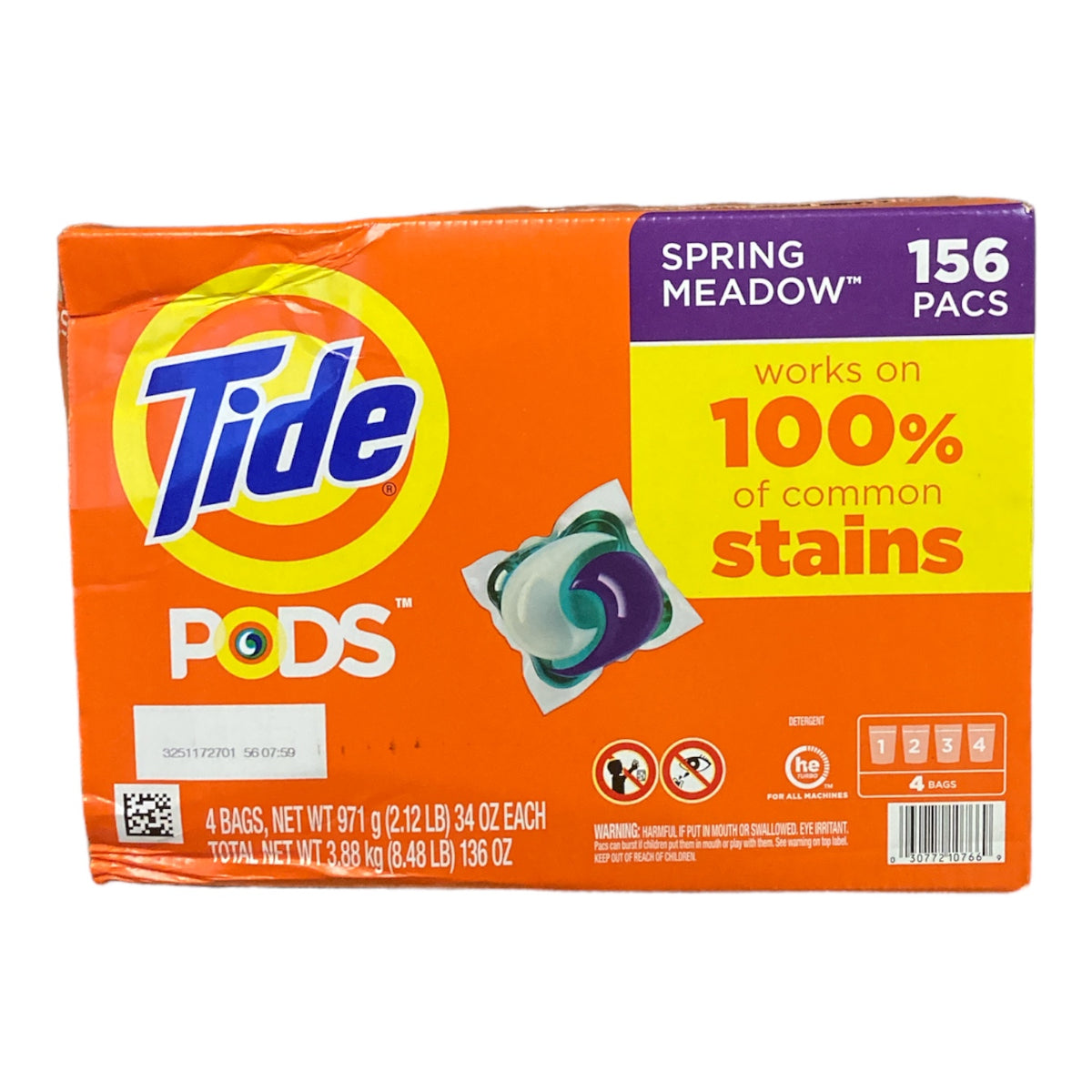 Tide PODS Liquid Laundry Detergent Pacs Spring Meadow (156 Count ...