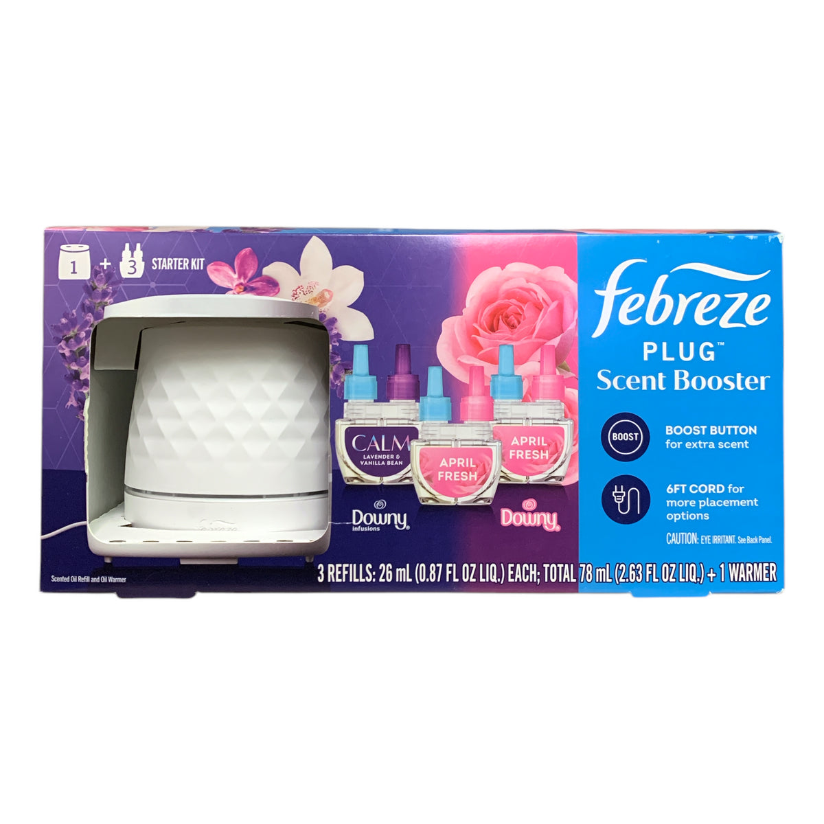 Febreze PLUG Scent Booster Kit, Downy Lavender & Vanilla Bean & April ...