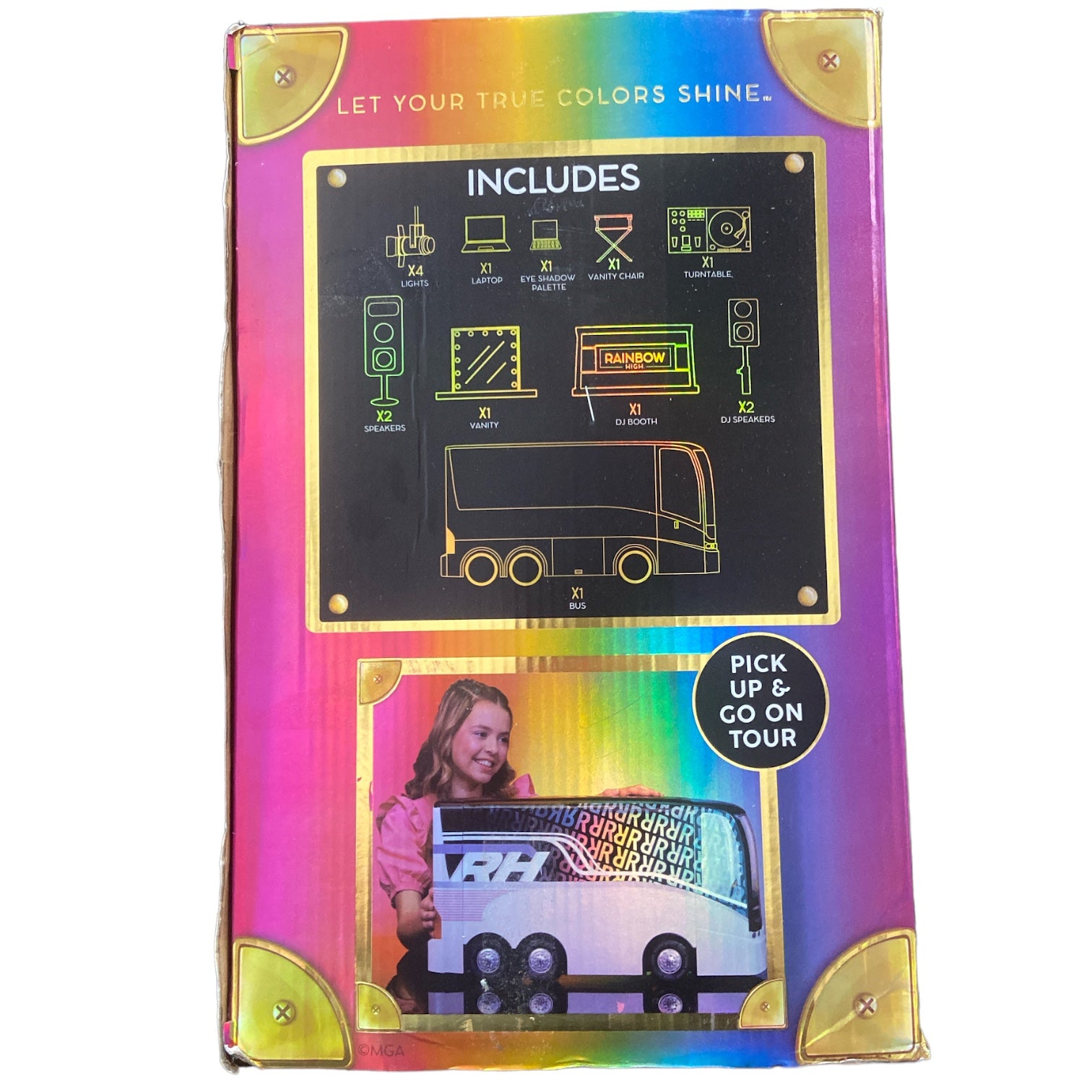 Rainbow High Rainbow Vision World Tour Bus, Stage, 4-1 Light Up, Delux ...