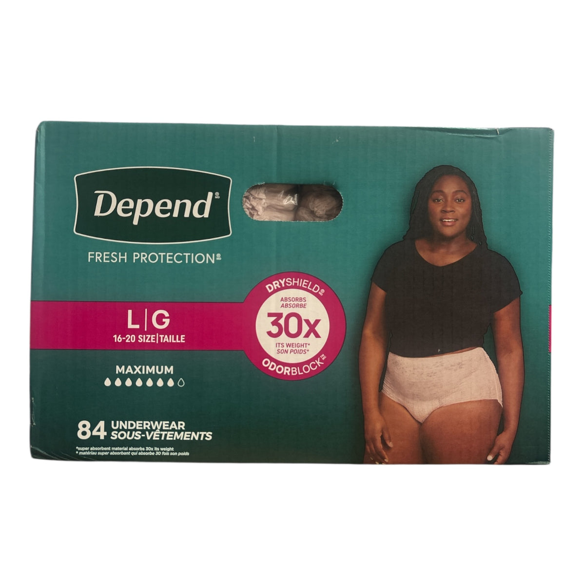 Depend Women's Fresh Protect Dry Shield Incontinence Underwear, 84 Ct ...