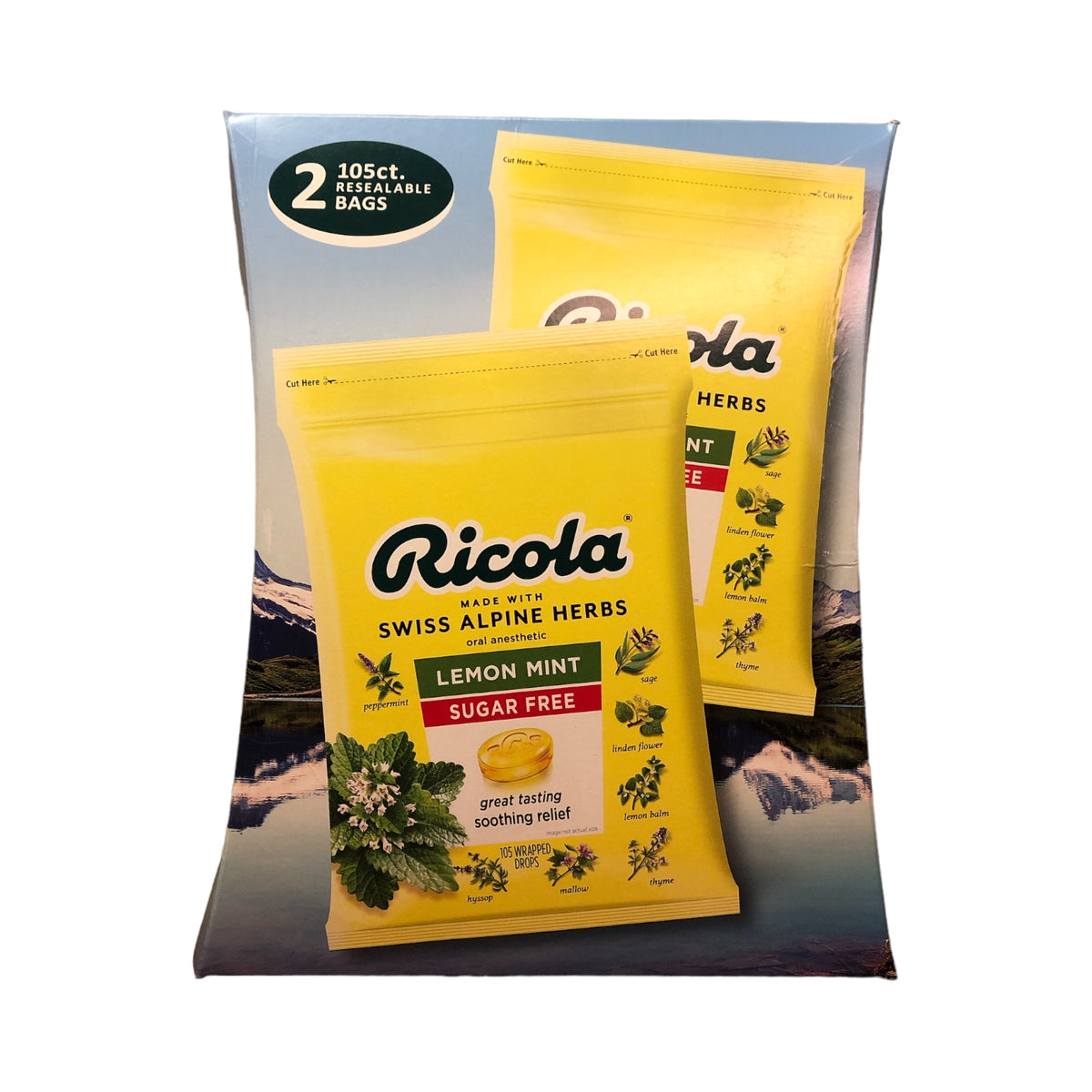 Ricola Lemon Mint Sugar Free Cough Drops, 115ct. - 2 pack, 230ct. (EXP ...