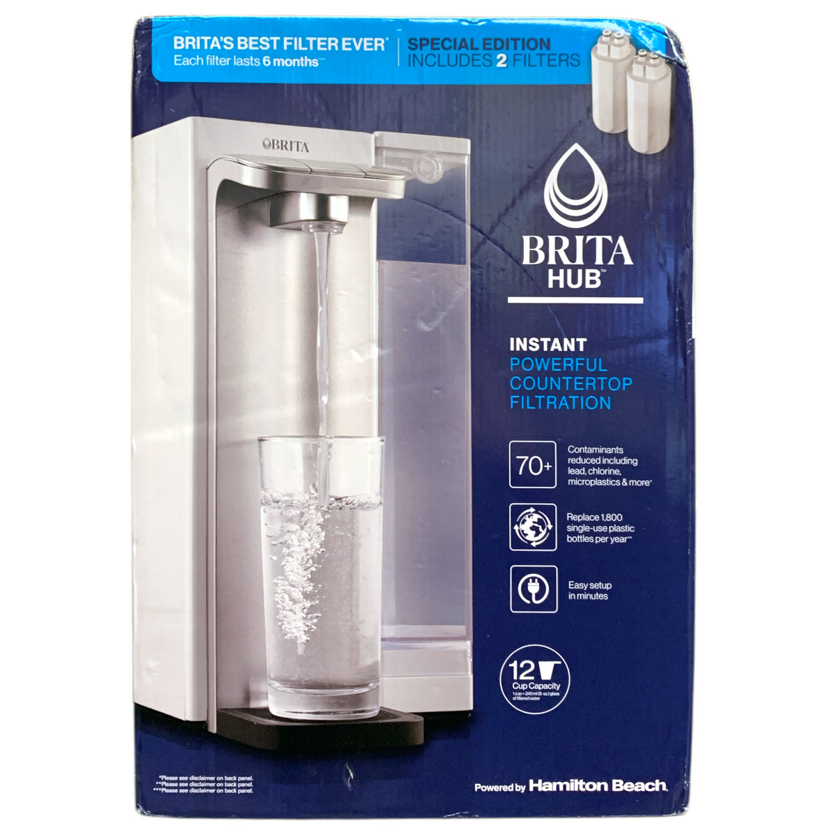 Brita Hub, Instant Powerful Countertop Water Filtration Device, 12C. R ...
