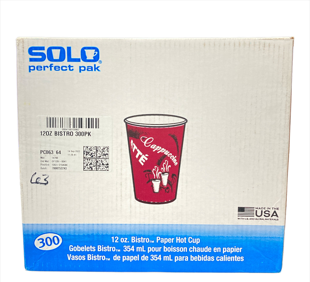 Solo Cup Bistro Design Hot Drink Cups, Paper, 12 oz., 300/Carton ...