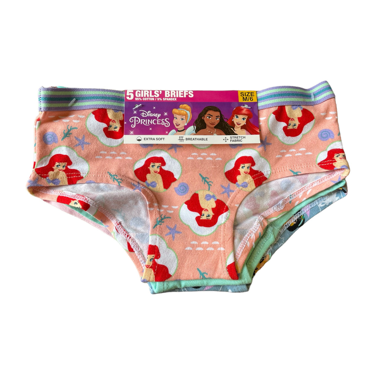 Disney's Princess 5pk Girl's Underwear Brief's, Size M/6 — Ewirelessgear