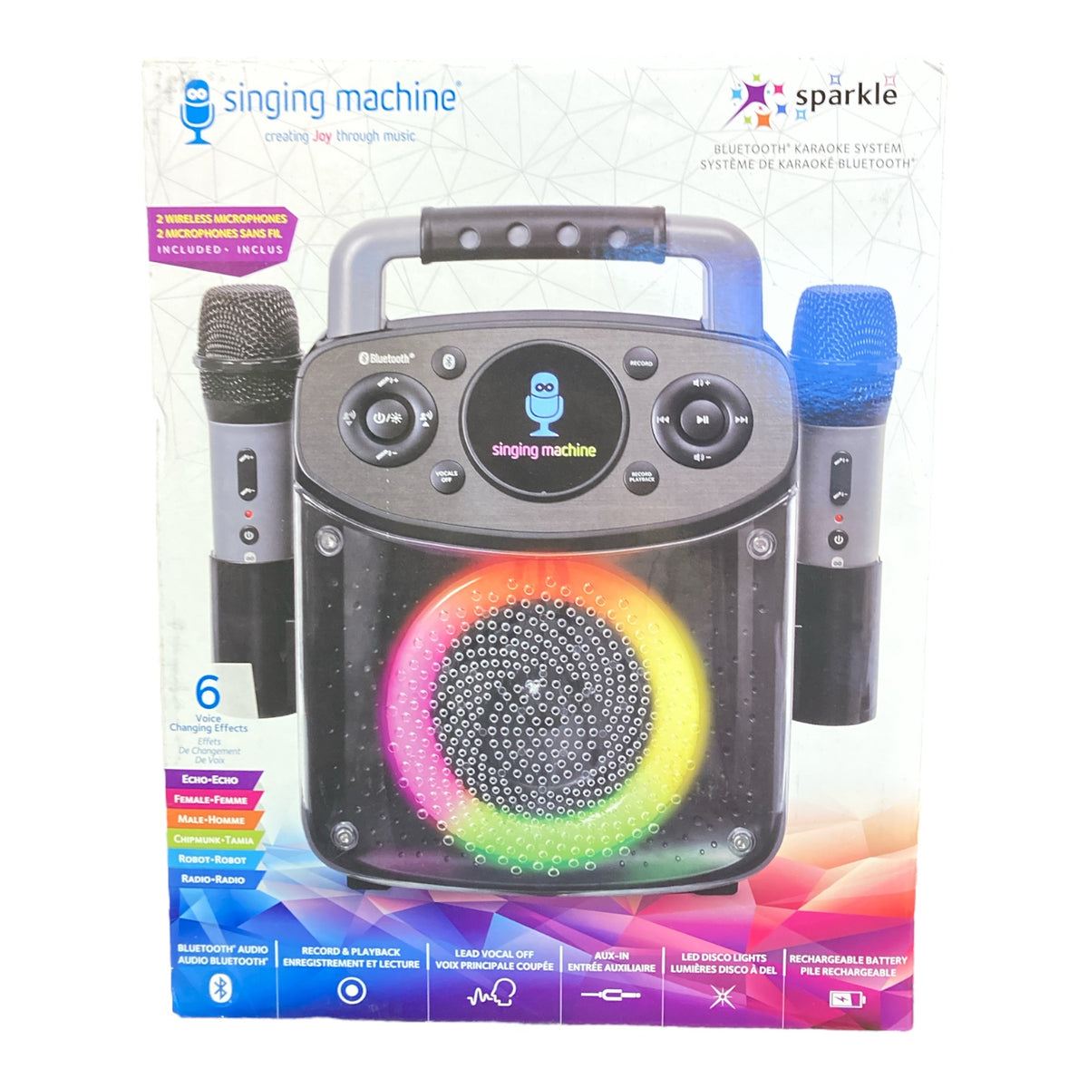 The Singing Machine Mini Sparkle Karaoke Machine, Black — Ewirelessgear