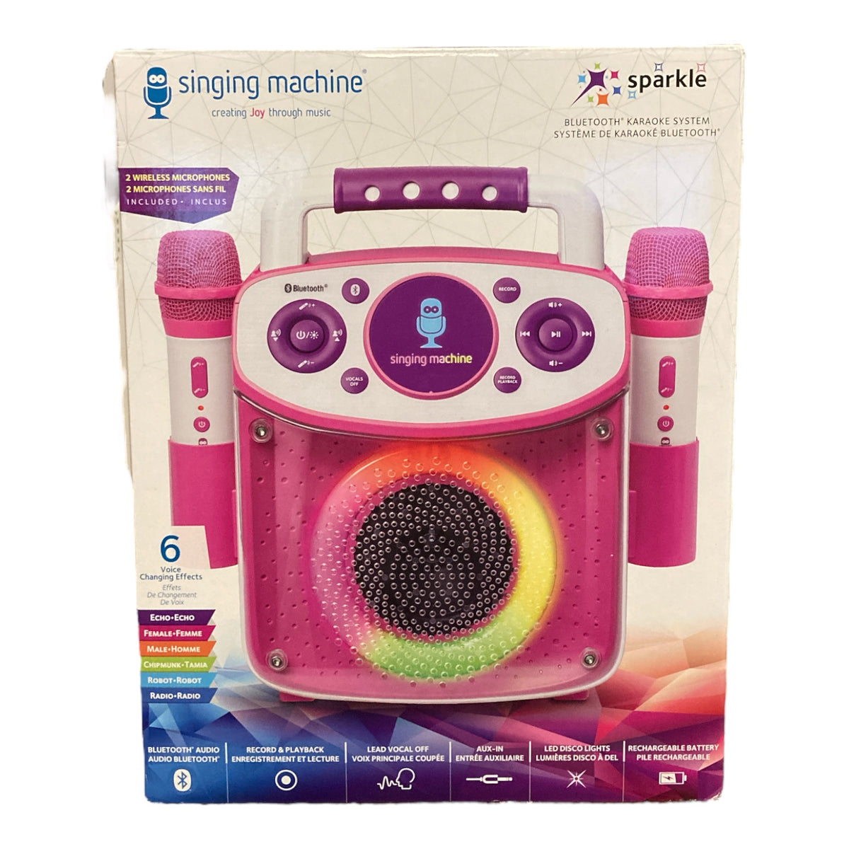 The Singing Machine Mini Sparkle Karaoke Machine, Pink — Ewirelessgear