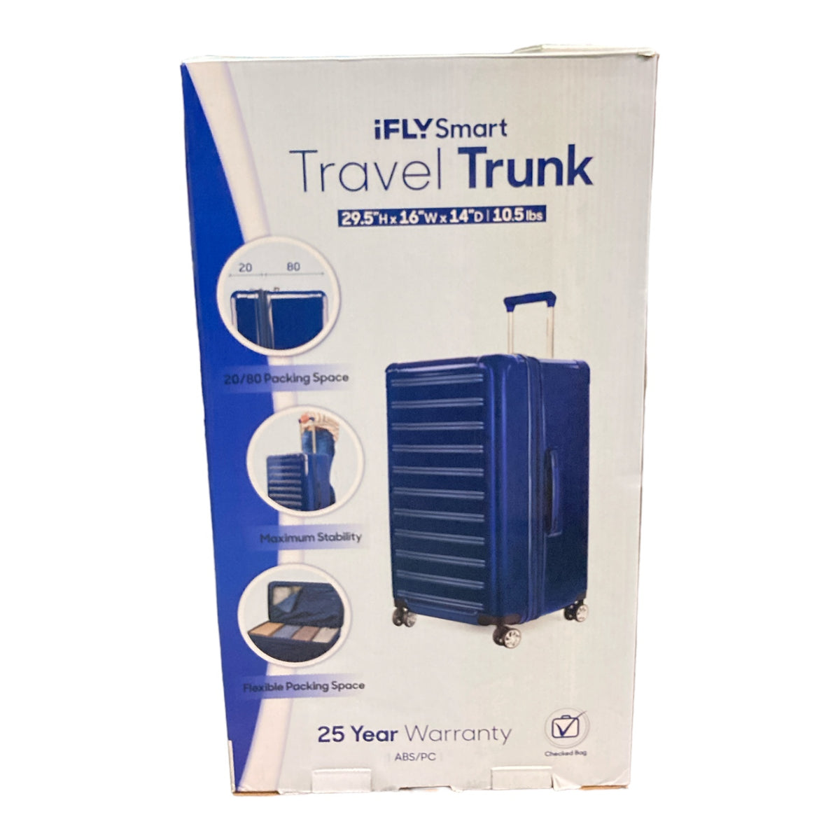 iFly Smart Durable TSA Approved Travel Trunk (Navy) — Ewirelessgear