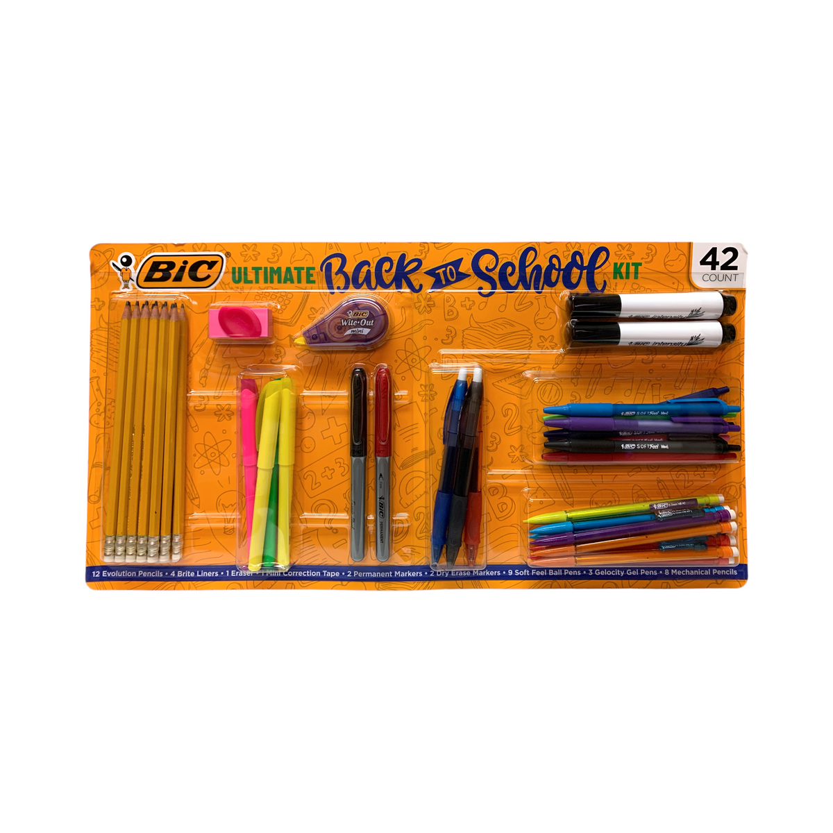 BIC Ultimate Back to School Assorted School Supplies Kit (42 Count ...