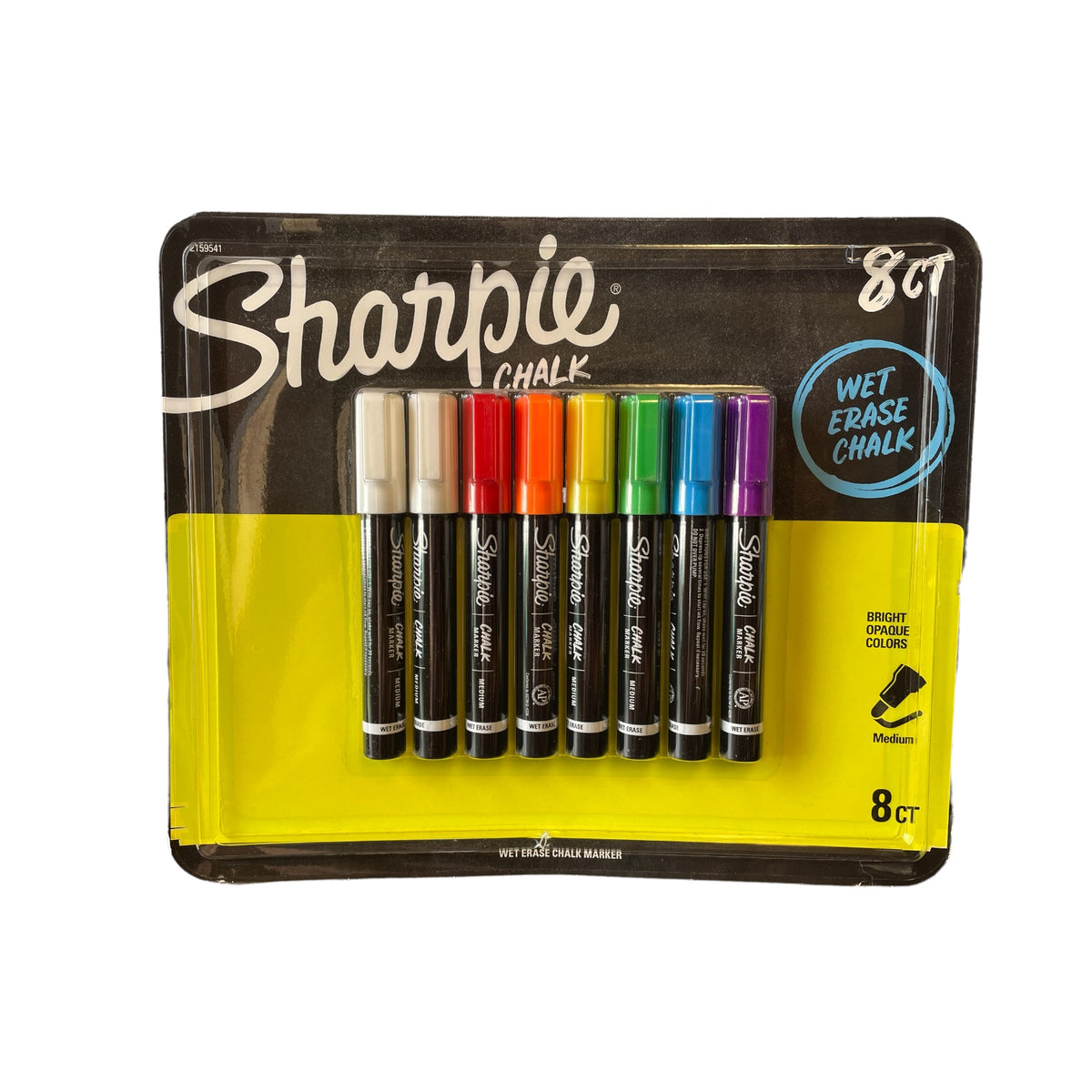 Sharpie 8 Count Wet Erase Chalk Brilliant Marker Set, Medium ...