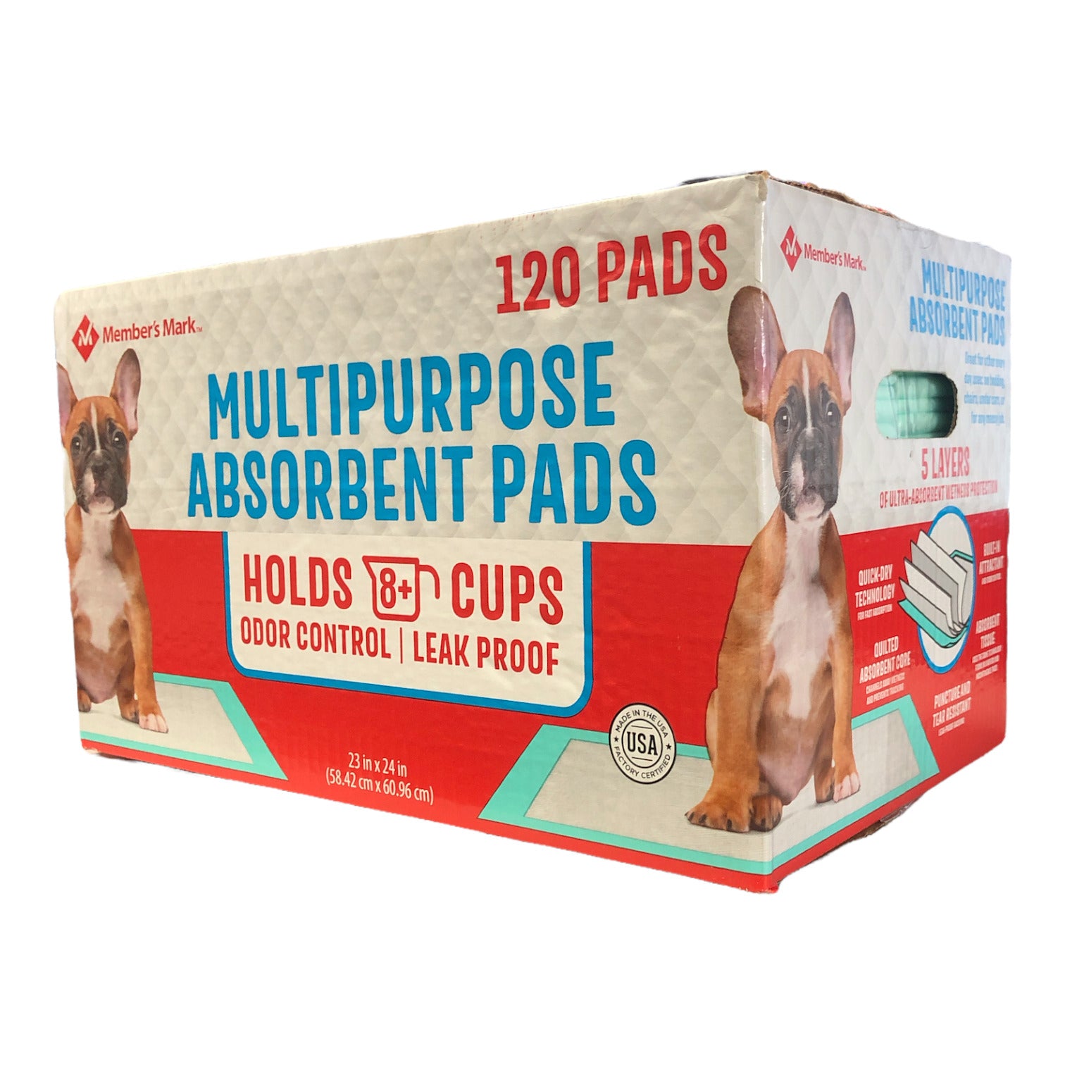 Member's Mark Multipurpose Absorbent Pads 120 Count Odor Control Leak ...