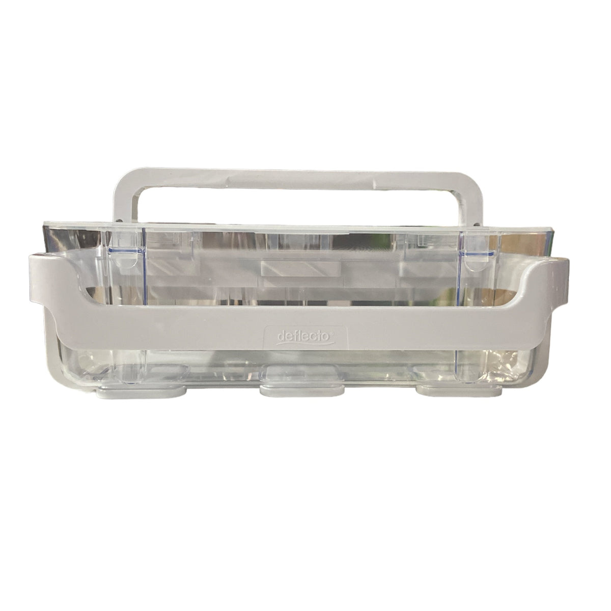 Deflecto Stackable Storage Caddy Organizer, 3 Containers, Clear, White ...
