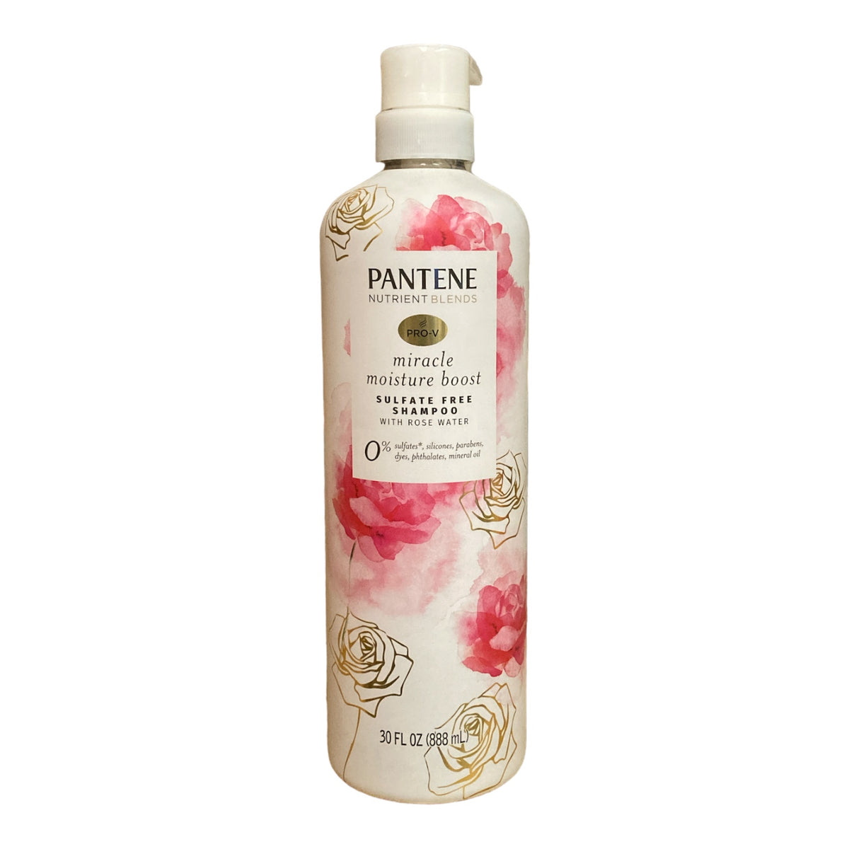 Pantene Pro-V Miracle Moisture Boost with Rose Water Shampoo, 30 Fl Oz ...