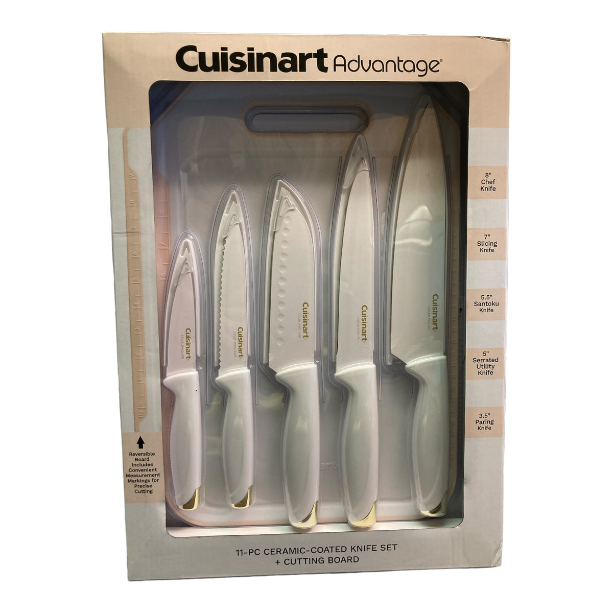 Cuisinart Advantage 11-Piece Ceramic-Coated Knife Set and Cutting Boar ...