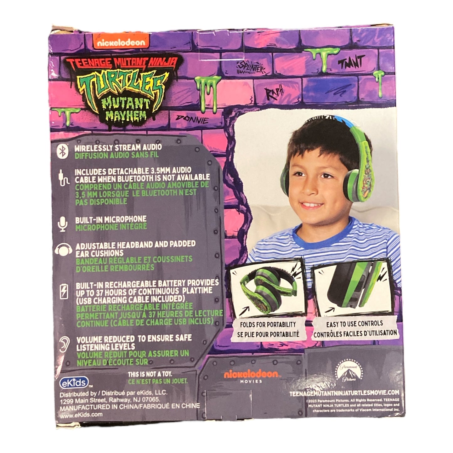 eKids - Teenage Mutant Ninja Turtles Wireless Over-the-Ear Headphones ...