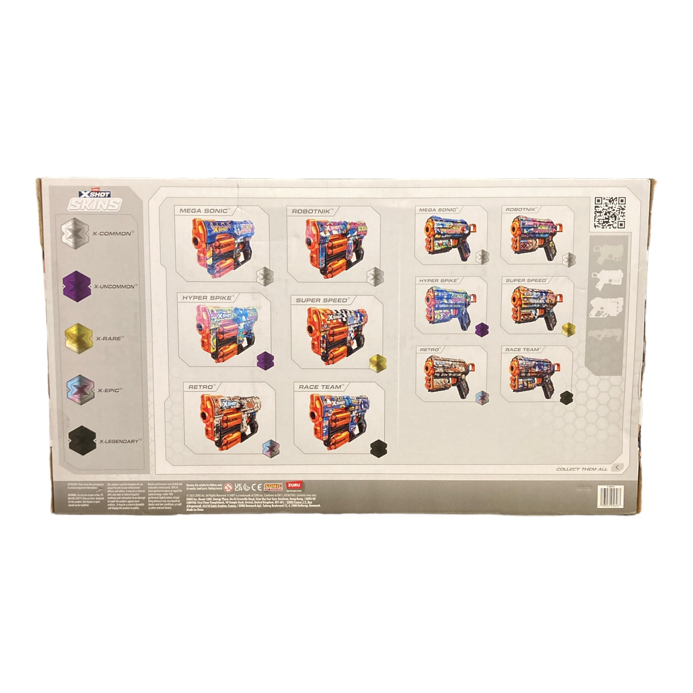 Zuru X-Shot Skins Sonic The Hedgehog Blaster Combo Pack with 96 Darts ...