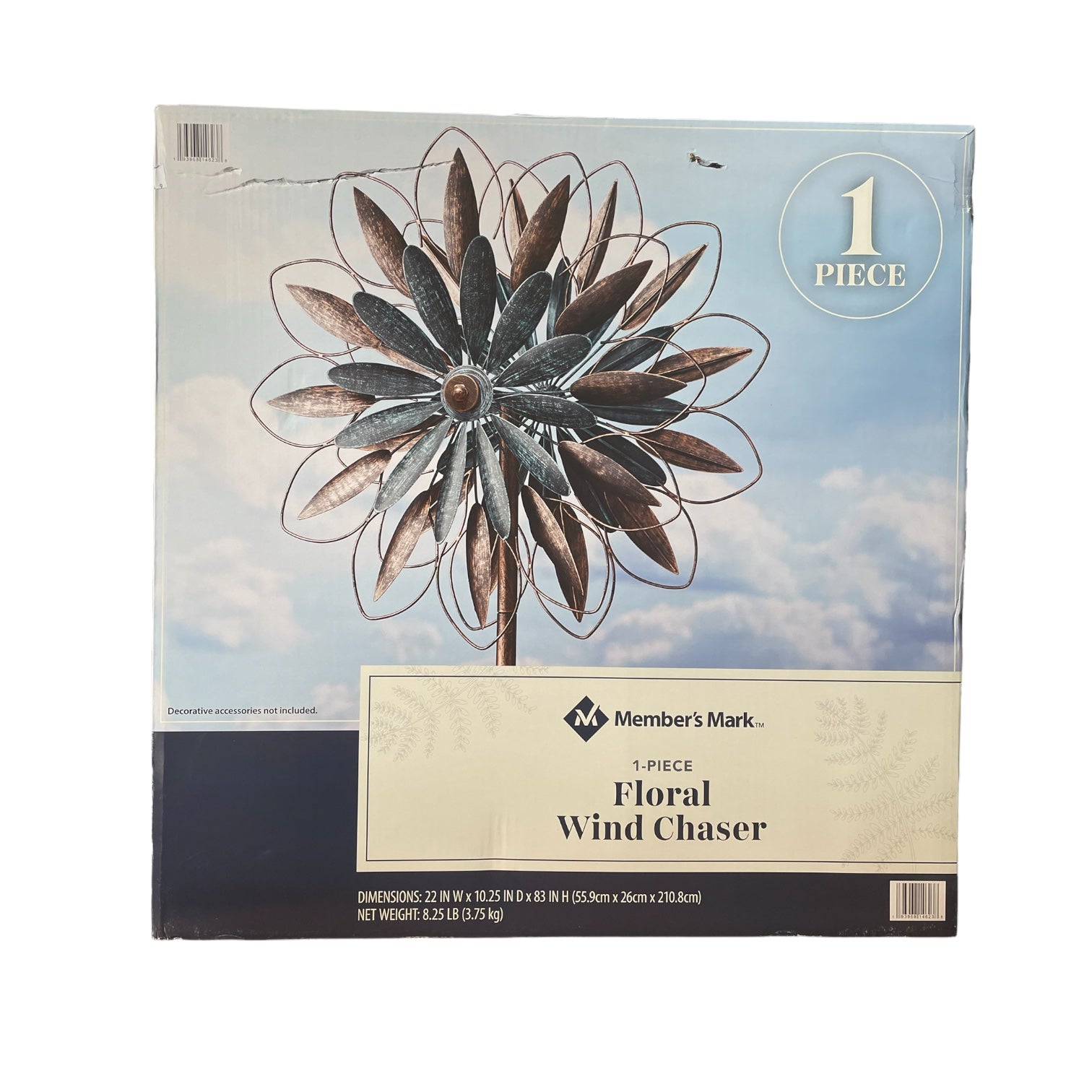 Member's Mark Distressed Copper and Verdigris Moonflower Wind Chaser w ...