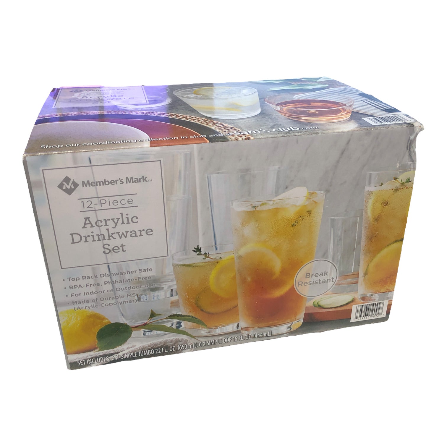 Member's Mark 12-Piece Acrylic Drinkware Set, Clear – Ewirelessgear