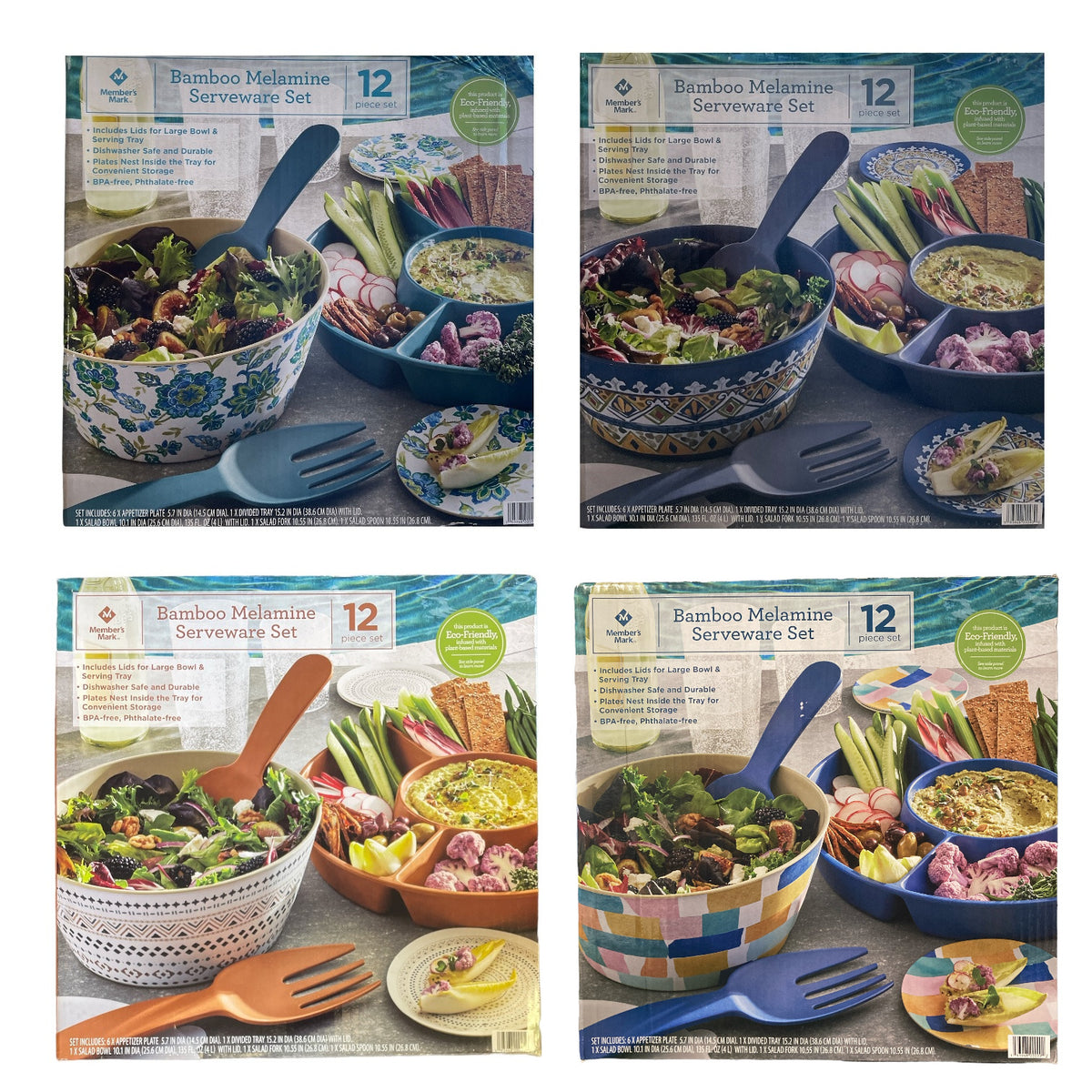 Member's Mark Melamine Serveware Set, 12 Pieces, BPA-Free – Ewirelessgear
