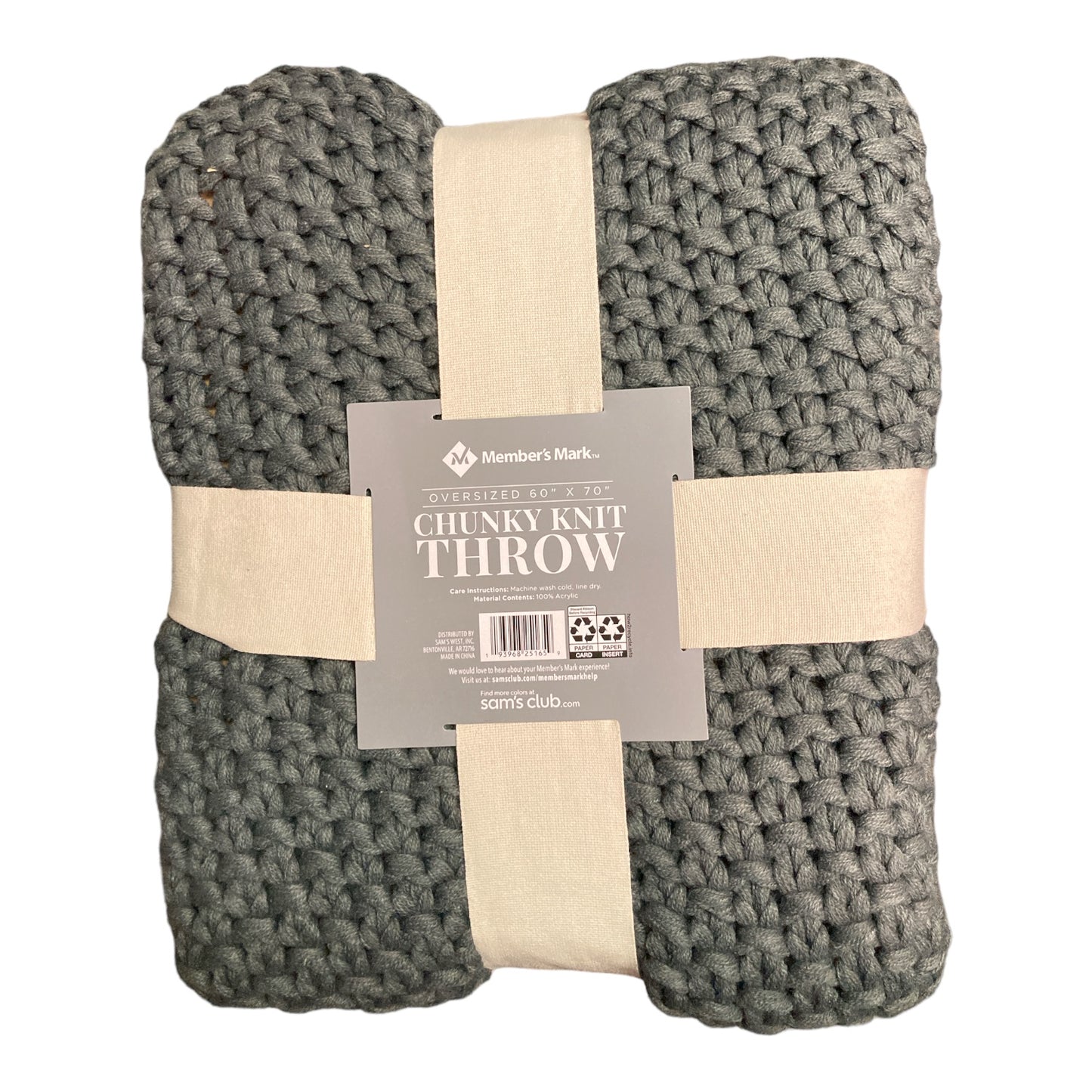 Member's Mark Oversized Chunky Knit Throw, 60" x 70" – Ewirelessgear