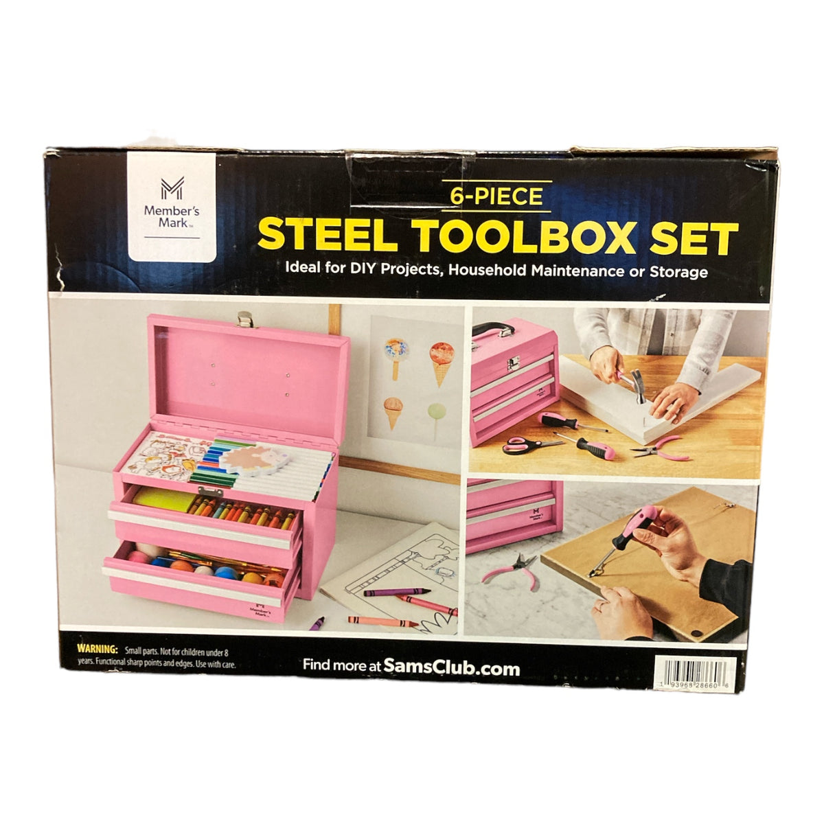 Member's Mark 11" Toolbox with 5 Piece Tool Set - Pink — Ewirelessgear