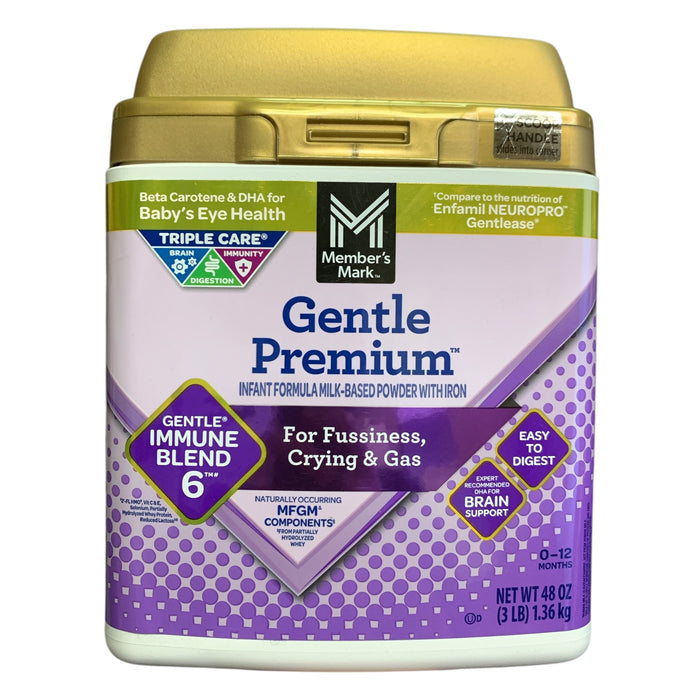 Member's Mark Gentle Premium Infant Formula Powder with Iron, 48oz ...
