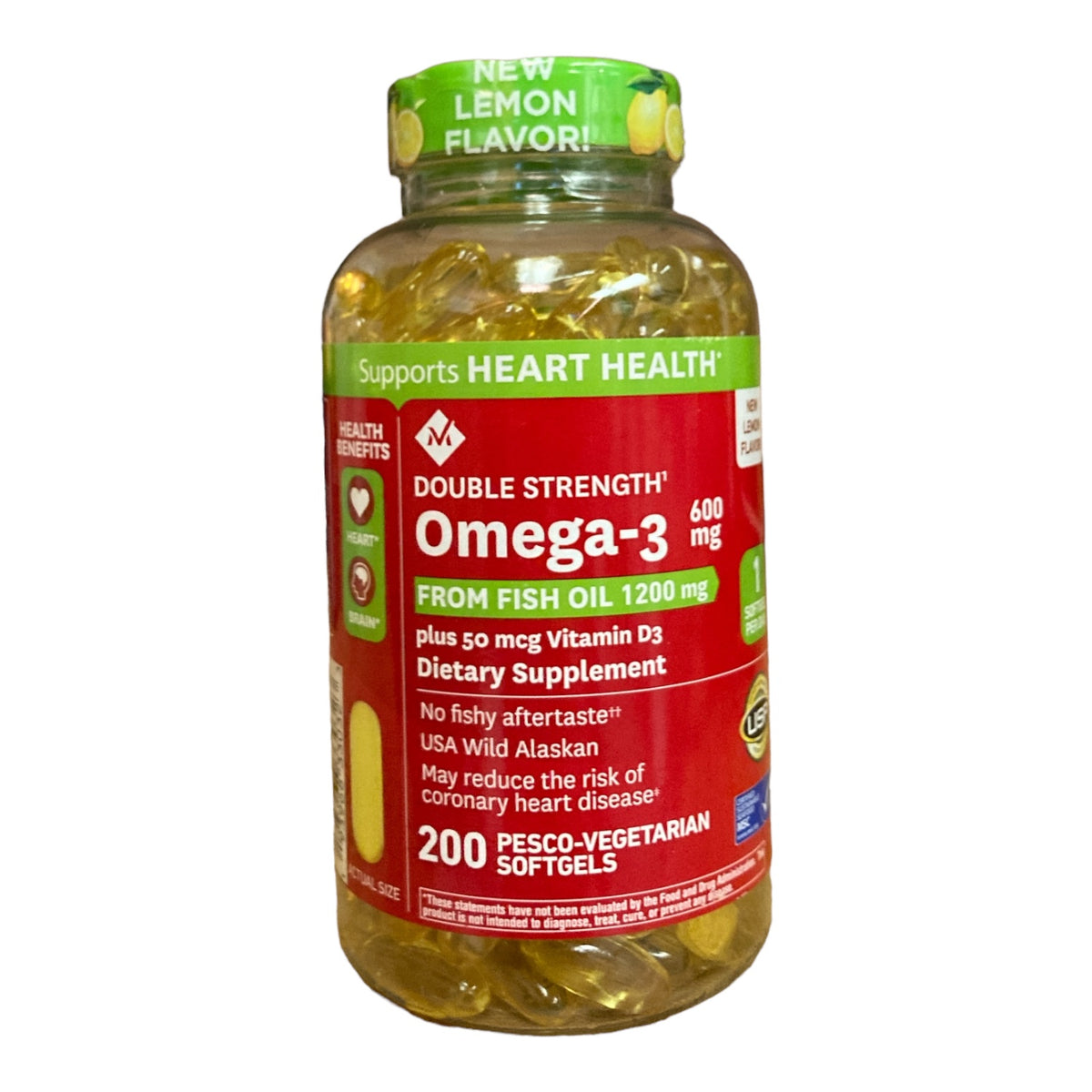 Member's Mark 600mg Omega-3 from Fish Oil with 50 mcg Vitamin D3 (200 ...