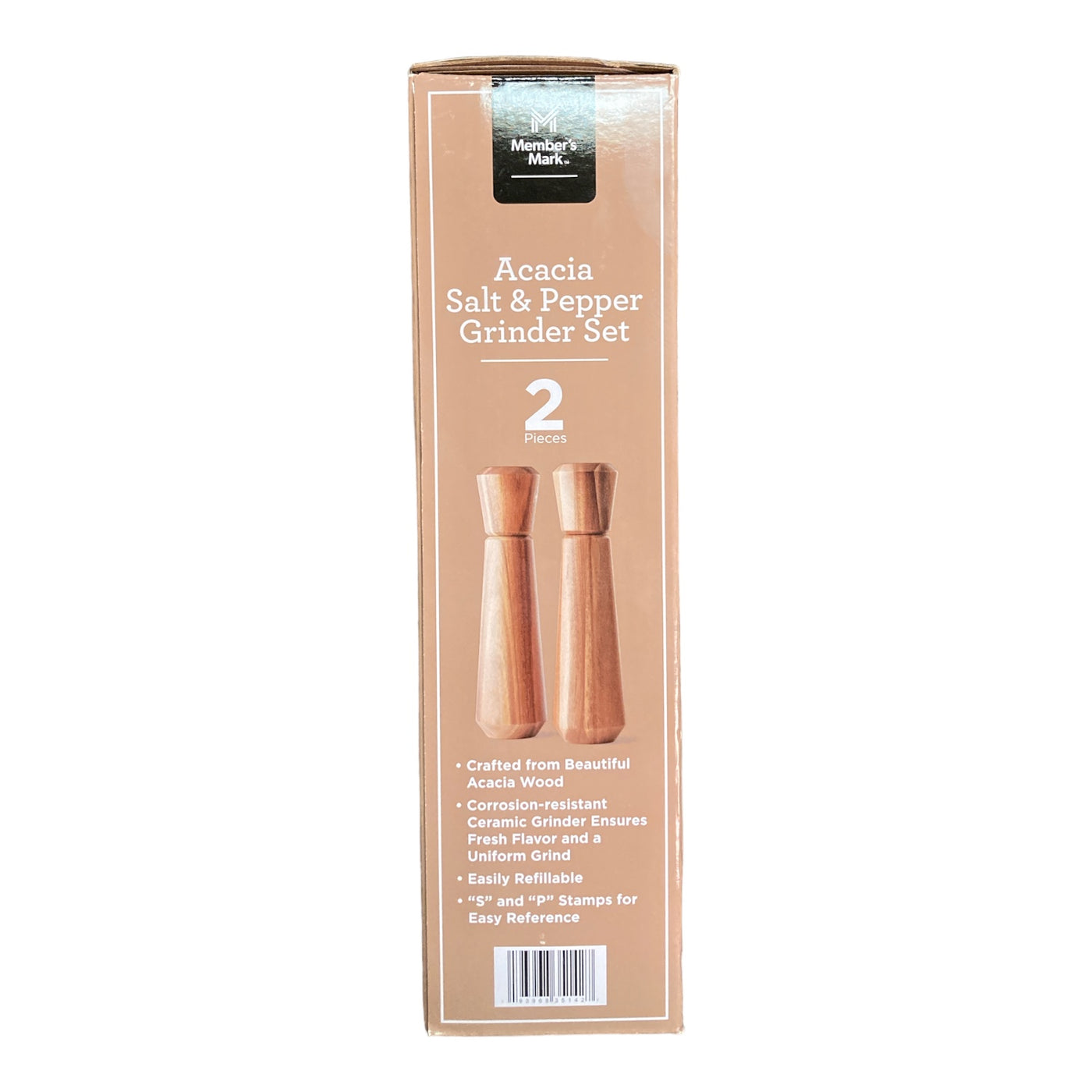 Member's Mark Acacia Salt and Pepper Mill Set (Natural) — Ewirelessgear