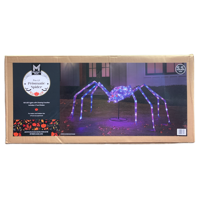 Member's Mark Pre-Lit Prismatic Spider, 120 LED Chasing Lights, 5'5" W ...