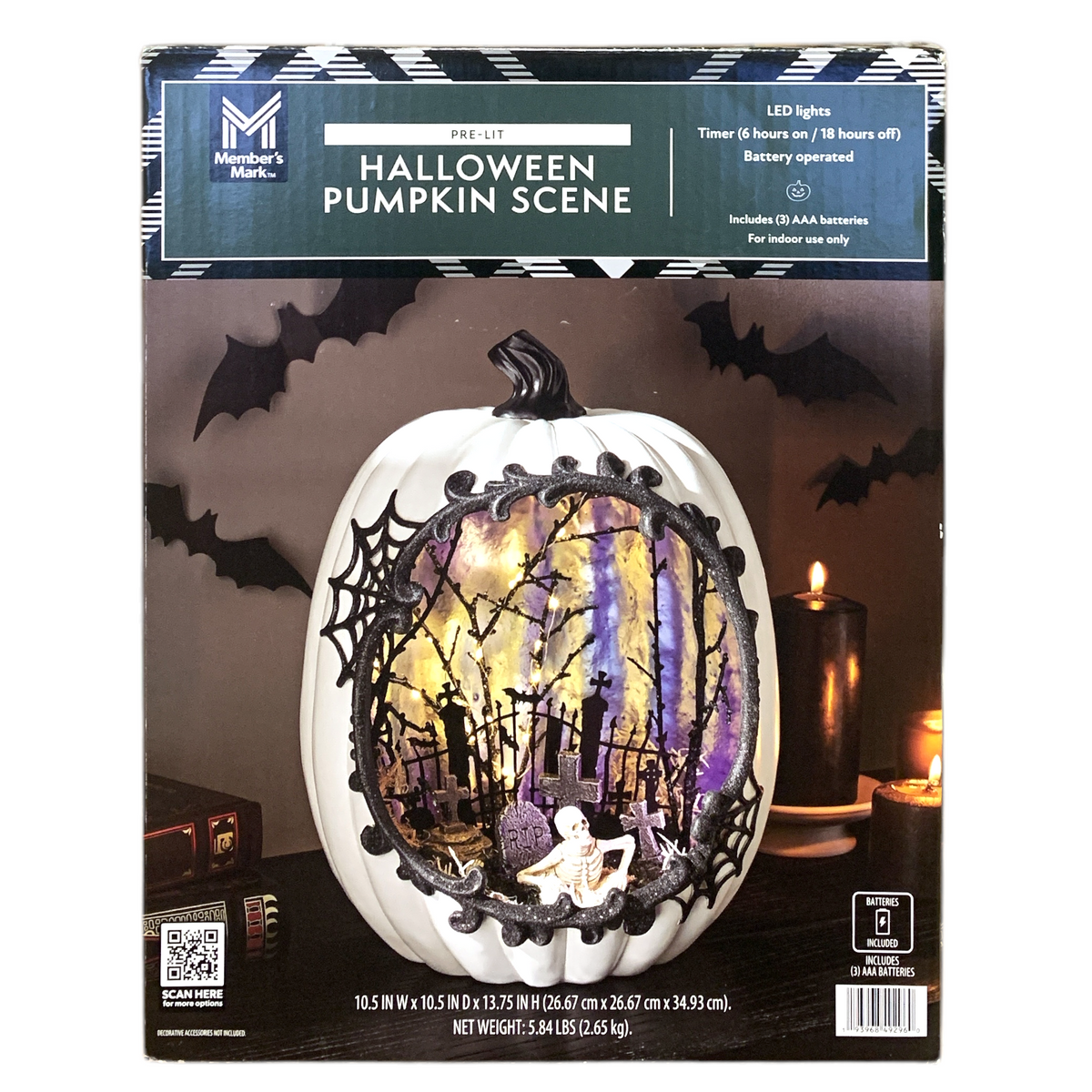 Member's Mark Pre-Lit Halloween Pumpkin Scene with Warm White LED Ligh ...