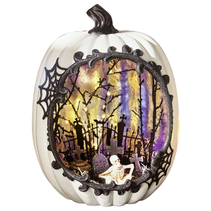 Member's Mark Pre-Lit Halloween Pumpkin Scene with Warm White LED Ligh ...