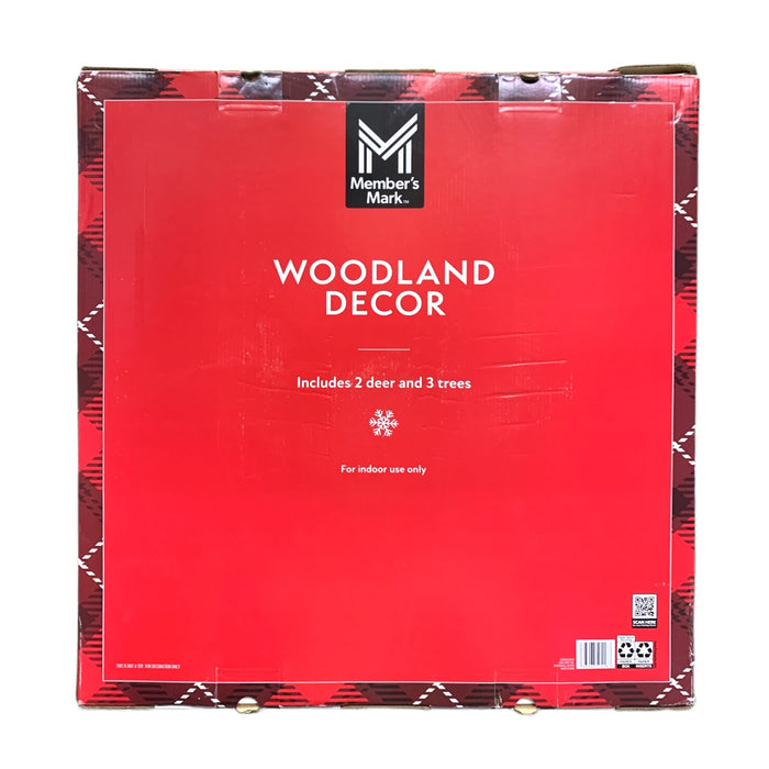 Member's Mark Woodland Decor Set, 5-Piece Holiday Display with Deer an ...