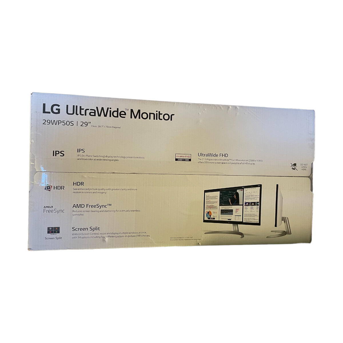 *USED* LG 29" Ultrawide Full HD Monitor, AMD FreeSync, Screen Split, H ...