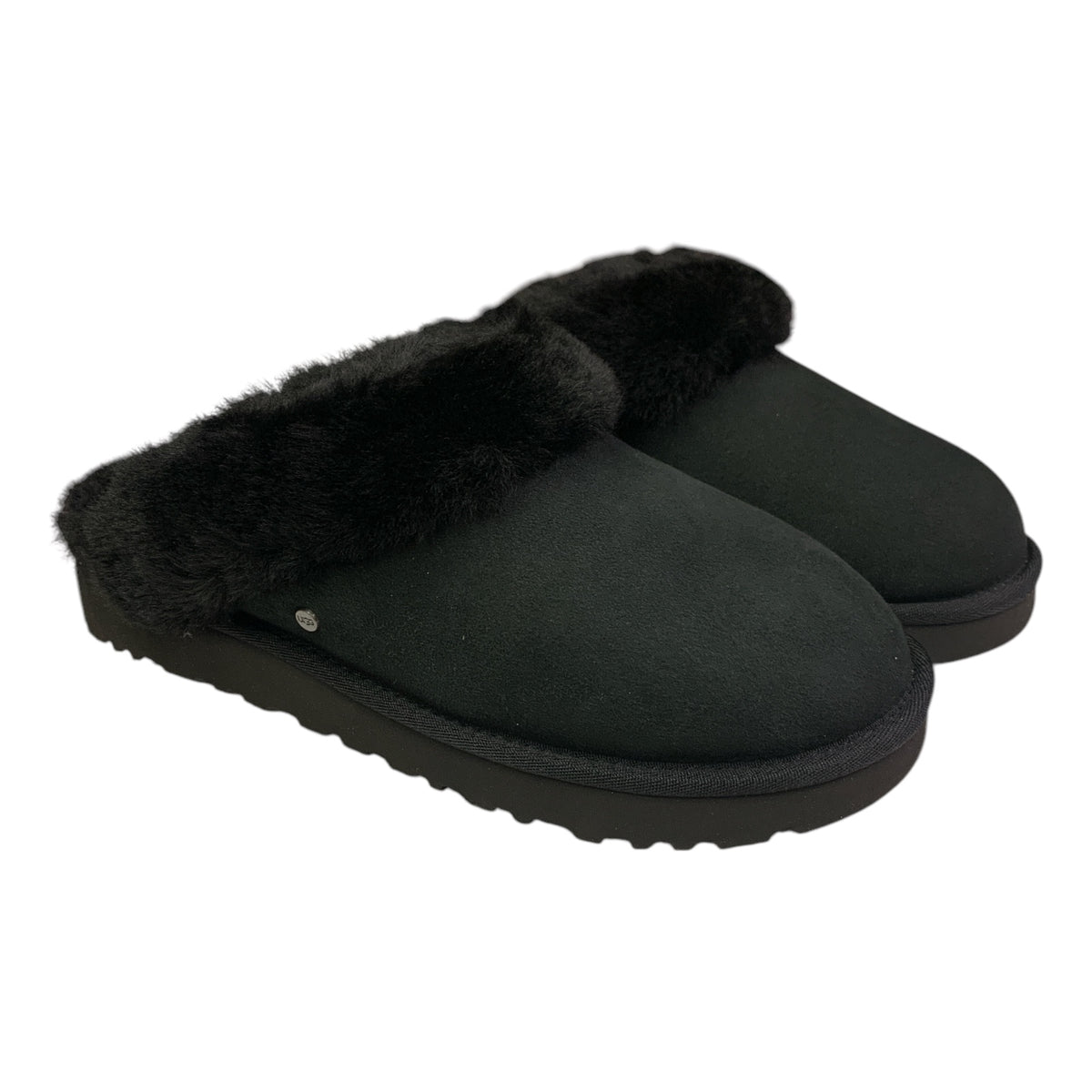 UGG Women's Indoor/Outdoor Sheepskin-Collared Suede Classic Slipper II ...