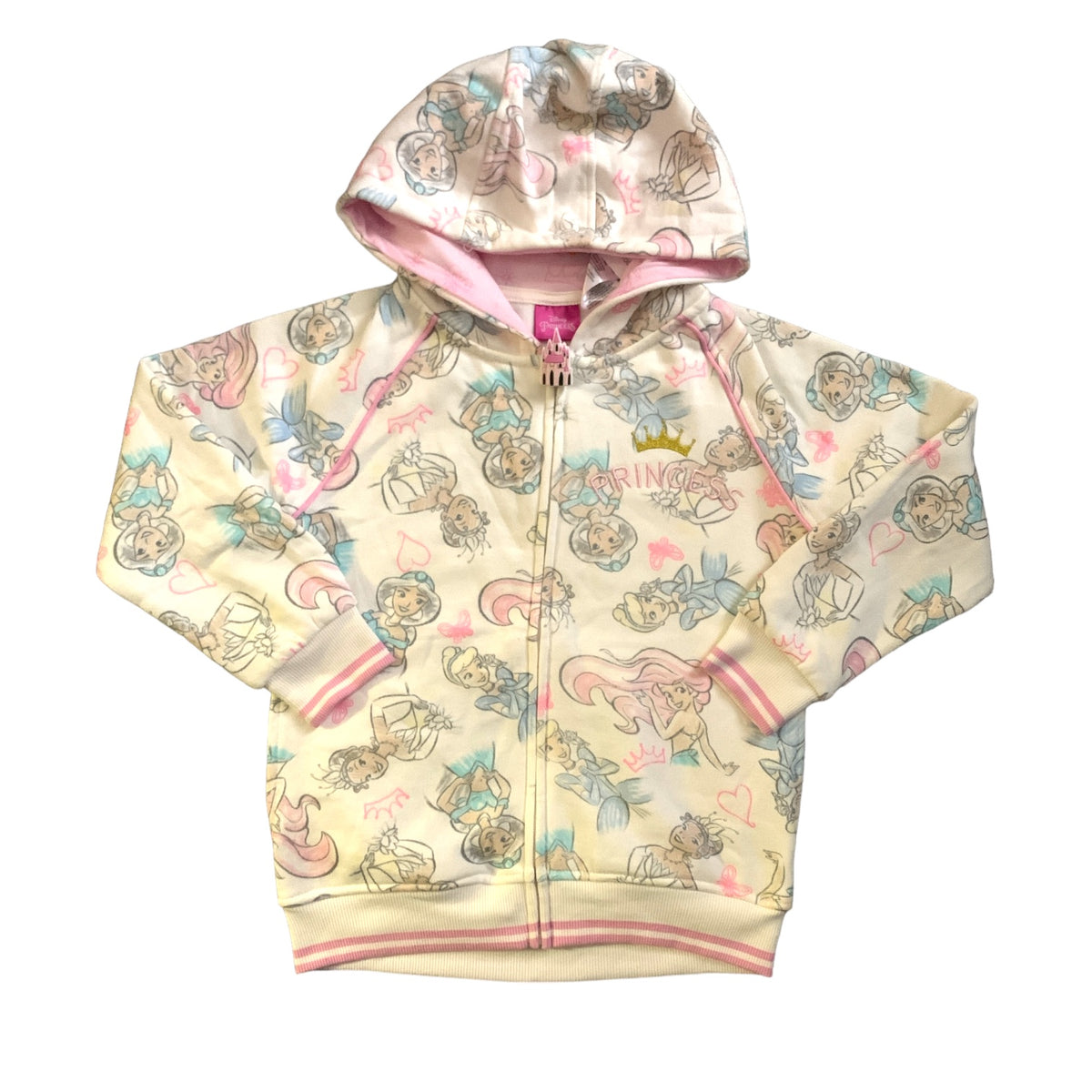 Disney Princess Warm and Cozy Character Full Zip Hooded Jacket ...