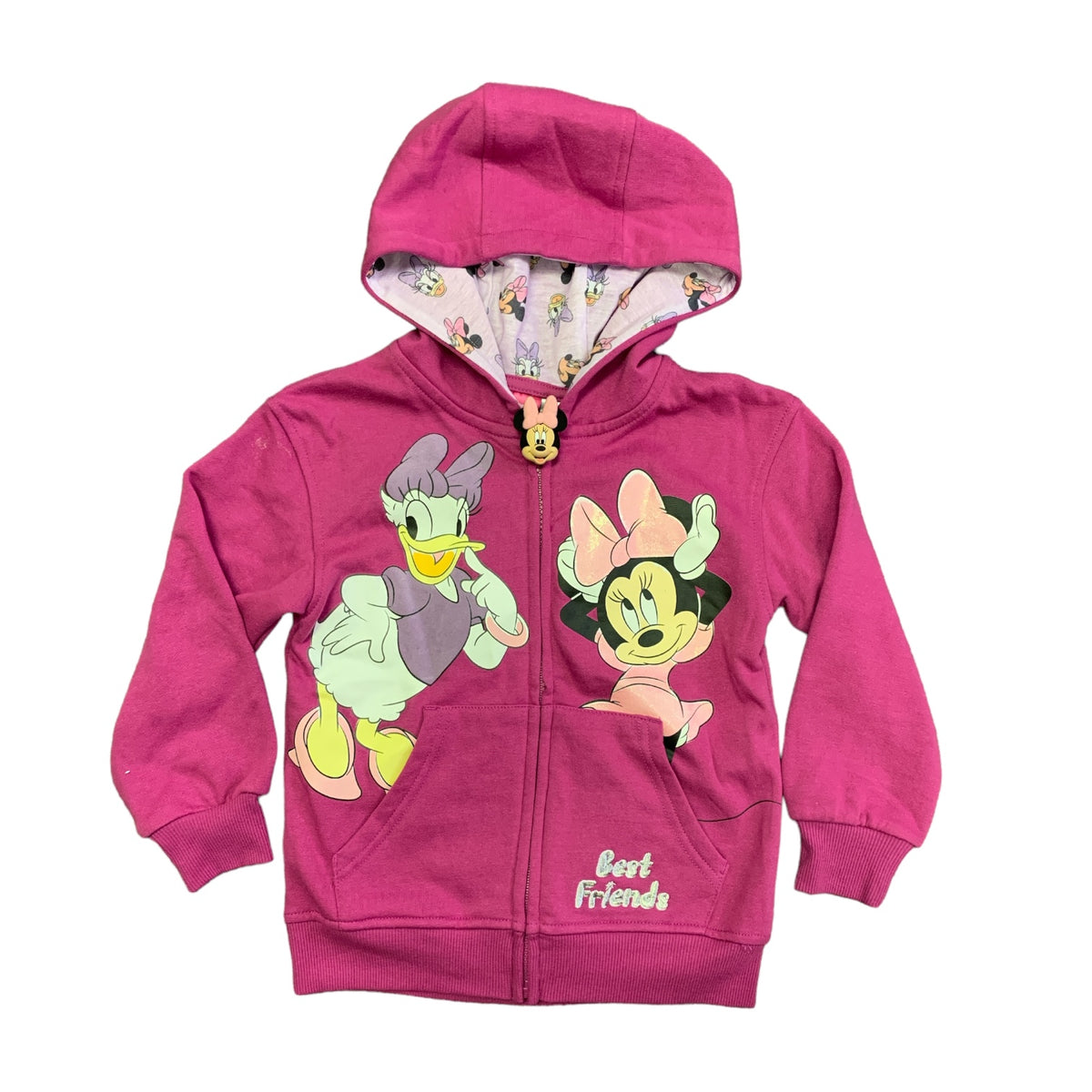 Disney Junior Girl's Long Sleeve Full Zip Hooded Character Jacket ...
