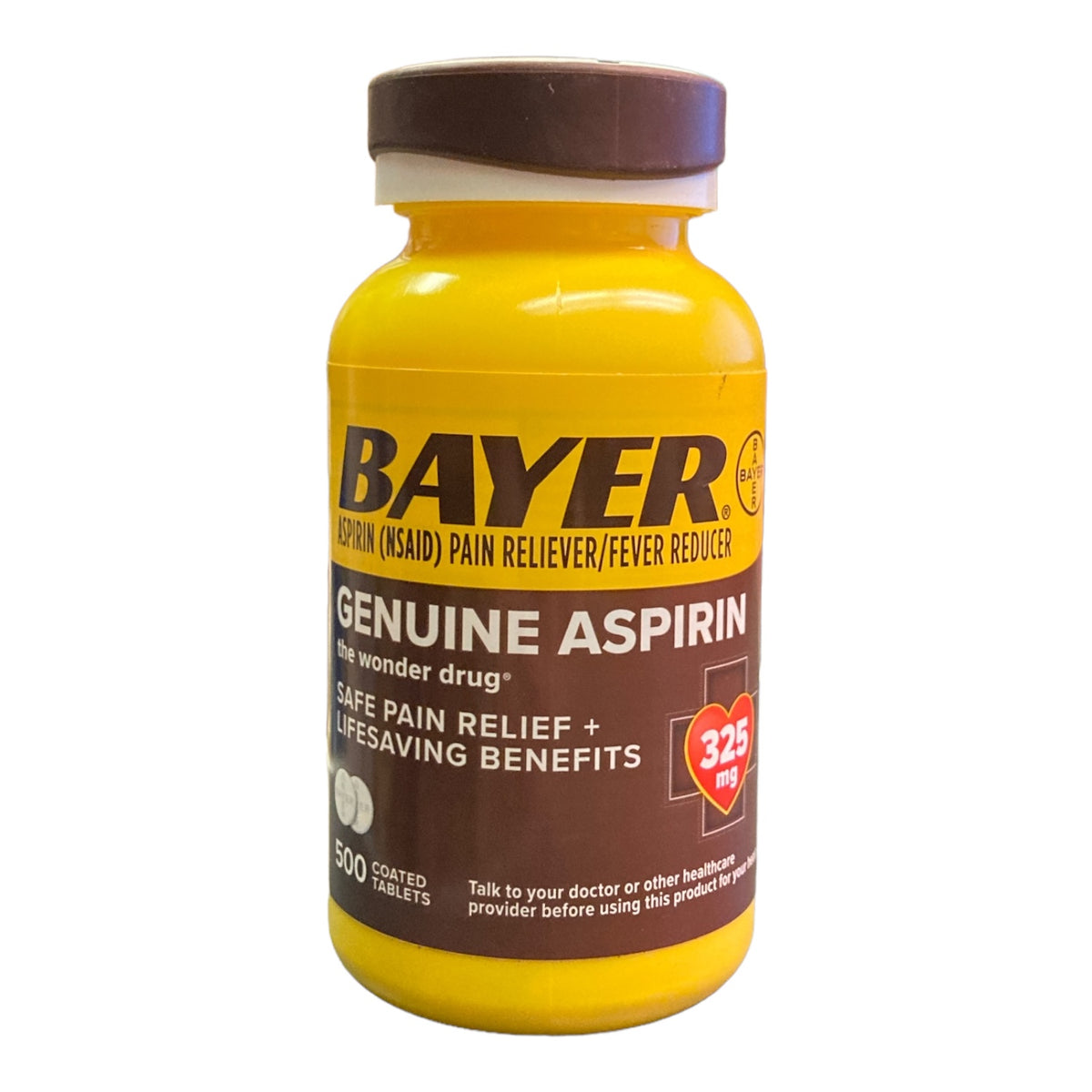 Genuine Bayer Aspirin (NSAID) Pain Reliever and Fever Reducer 325mg (5 ...
