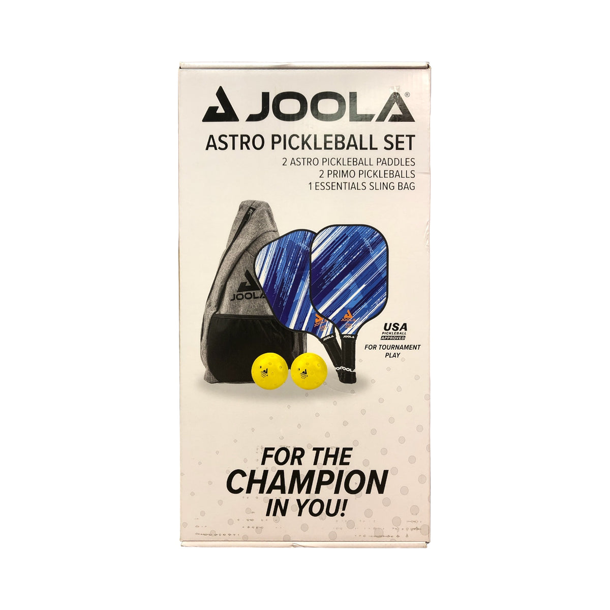 Joola 5-Piece Astro Pickleball Set, 2 Astro Paddles and Pickleballs, 1 ...