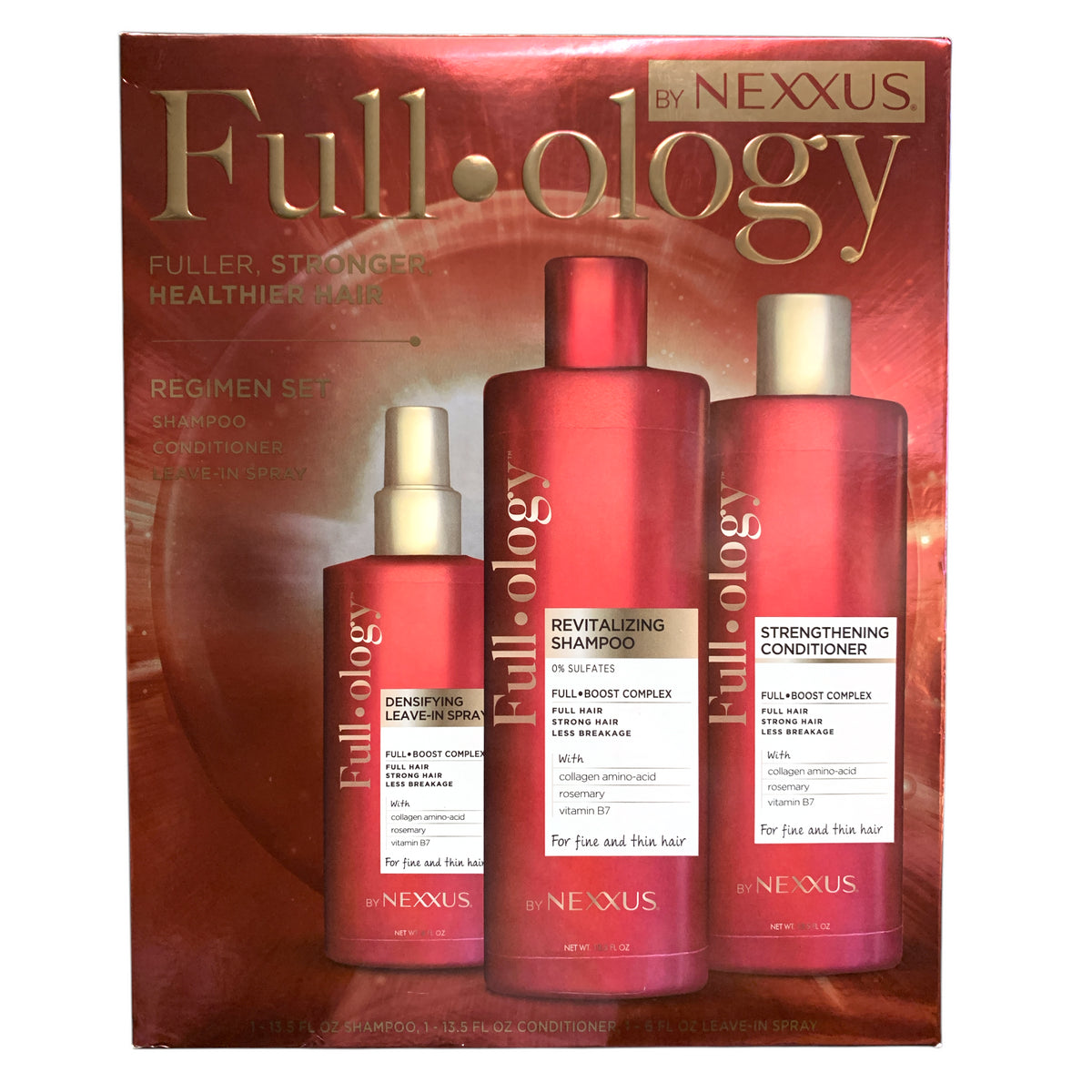 Full-ology by Nexxus 3-Piece Regimen - Shampoo, Conditioner and Leave ...