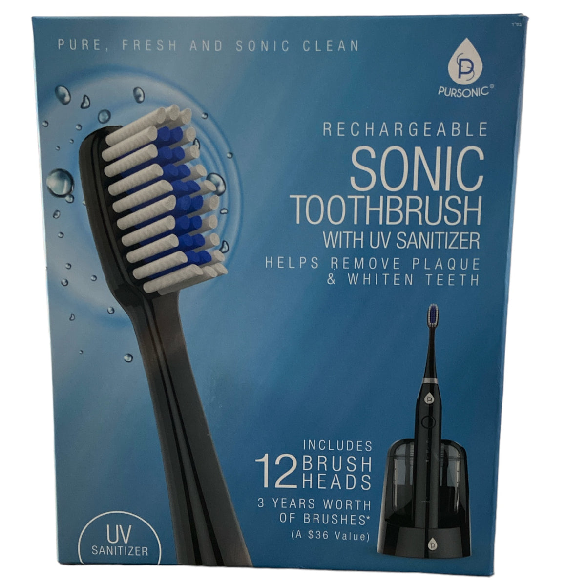 Pursonic Sonic SmartSeries Electronic Power Rechargeable Toothbrush ...