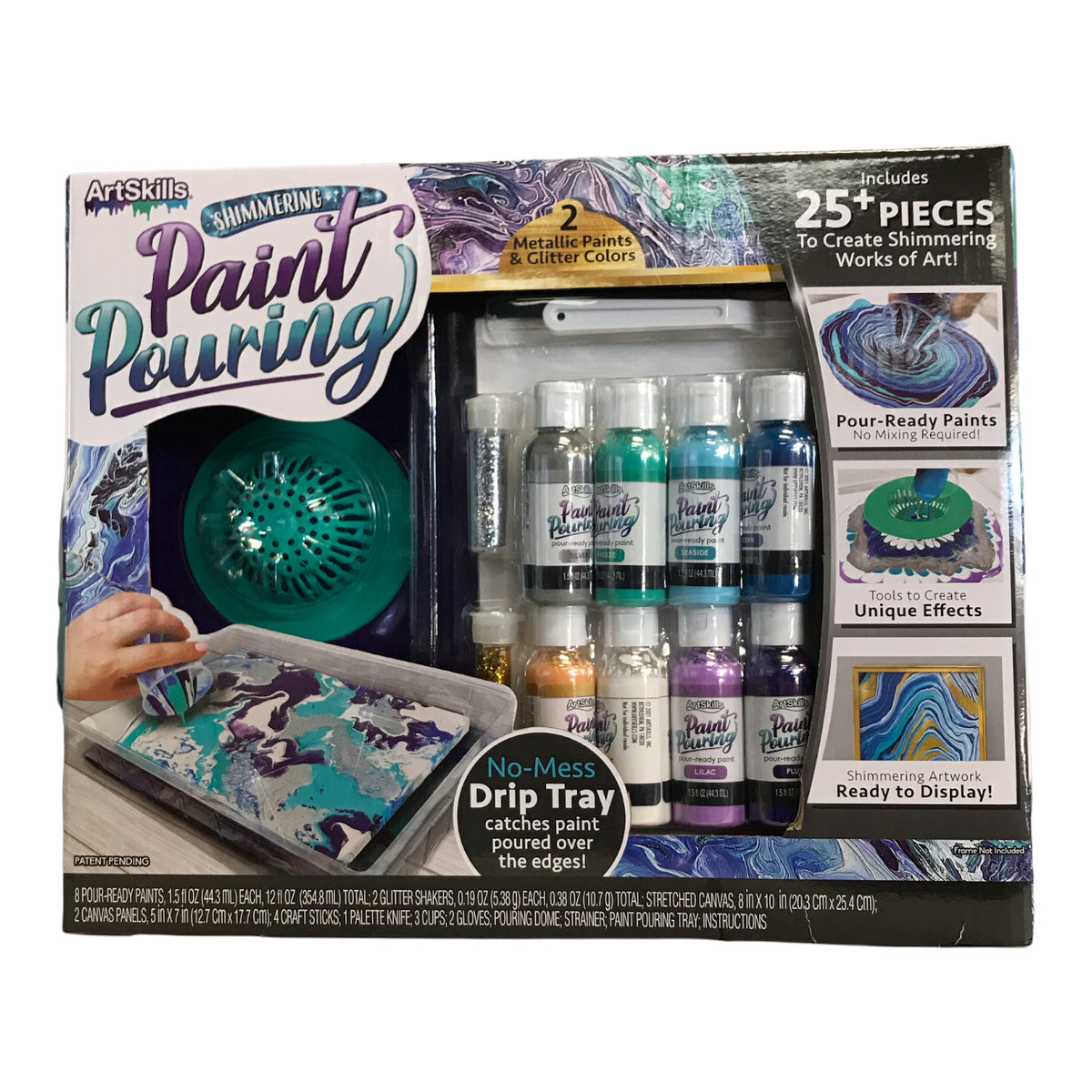 ArtSkills Acrylic Paint Pouring Art Activity Kit, Metallic — Ewirelessgear