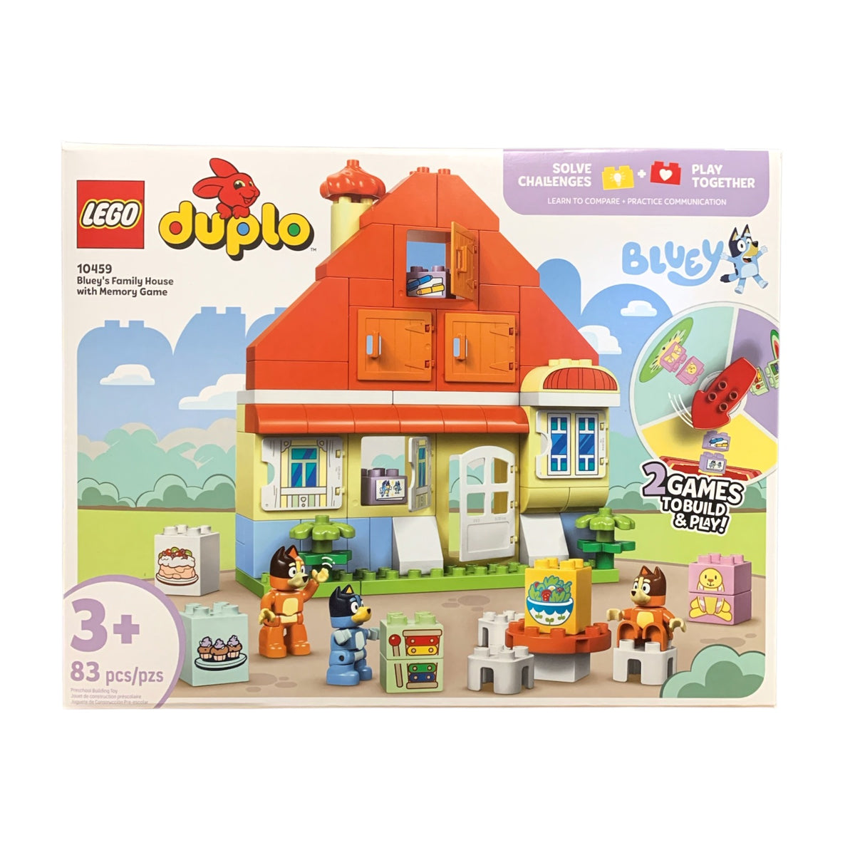 LEGO DUPLO Bluey Bluey's Family House with Memory Game Building Set, 1 ...