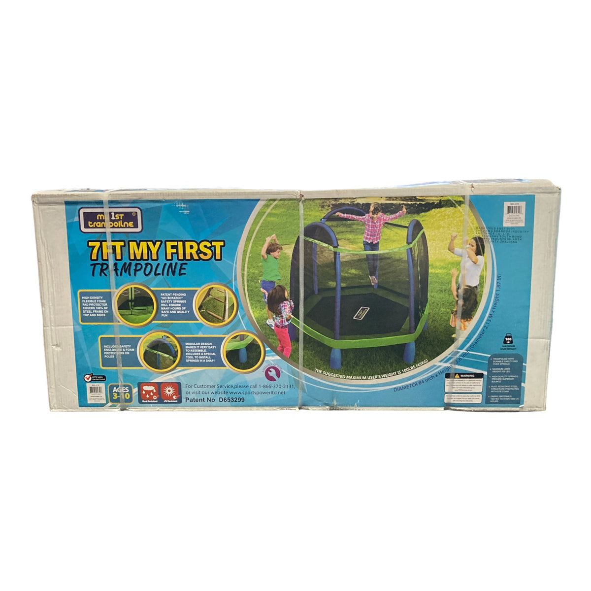 Bounce Pro My First Trampoline, 7' High, Safety Net — Ewirelessgear