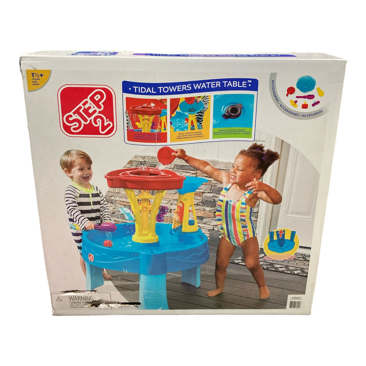 Step2 Tidal Towers Water Table with 7 Accessories, No Leak Drain Plug ...